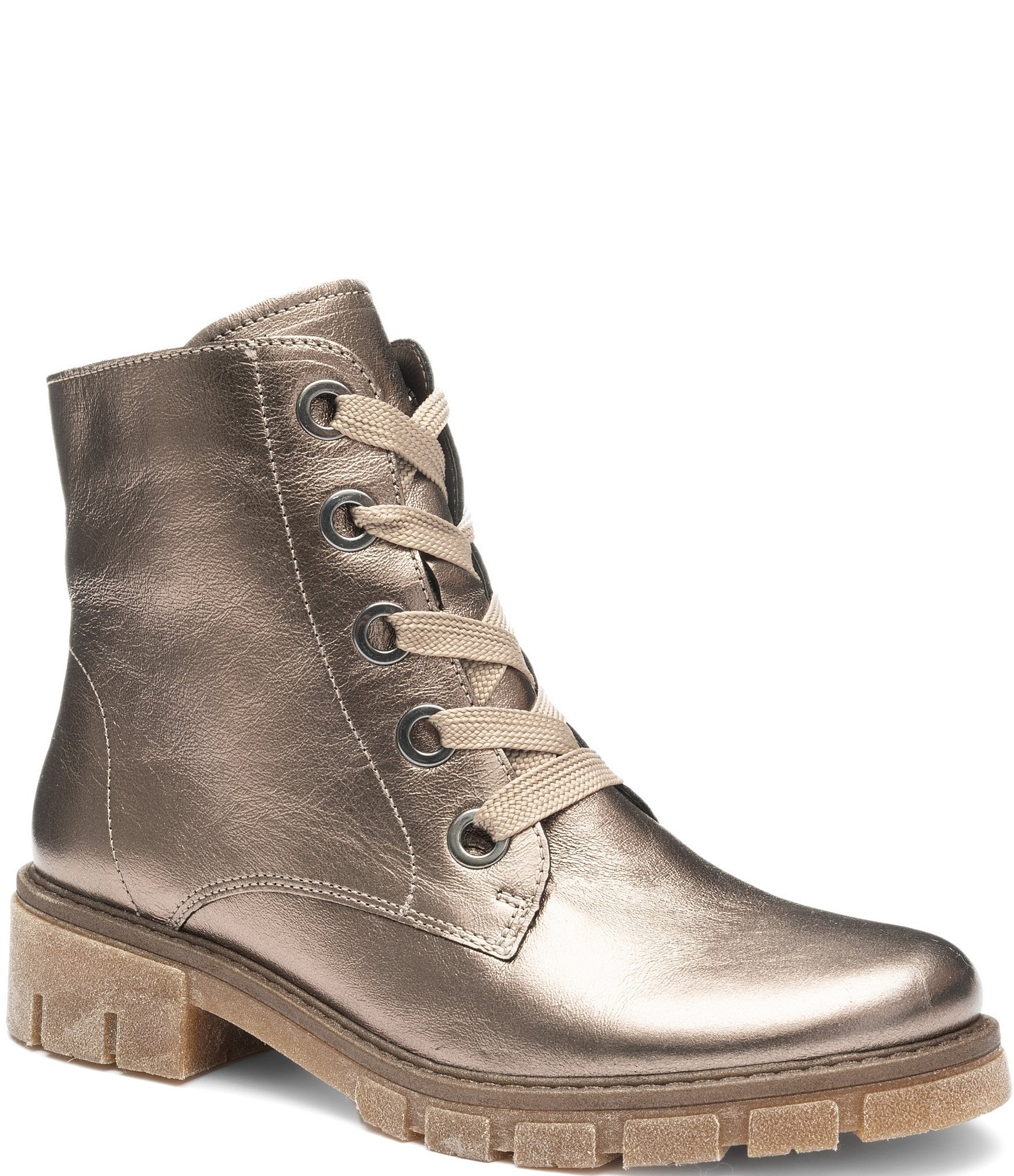 ara Debbie Leather Lace Up Booties | Dillard's