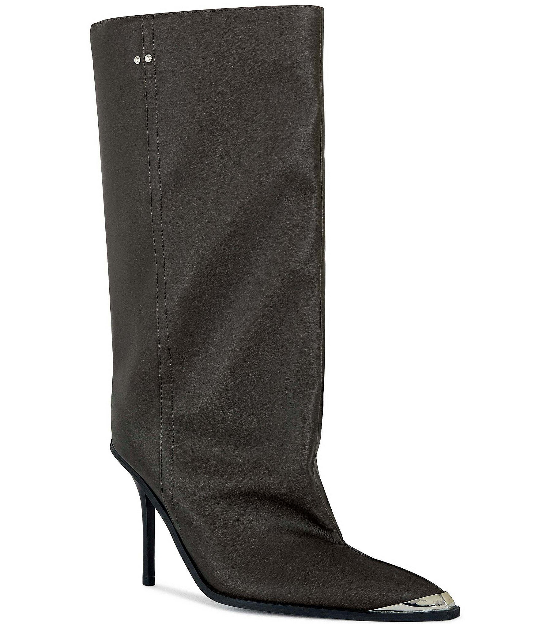 Azalea Wang Dusty Pointed Cap Toe Tall Boots | Dillard's