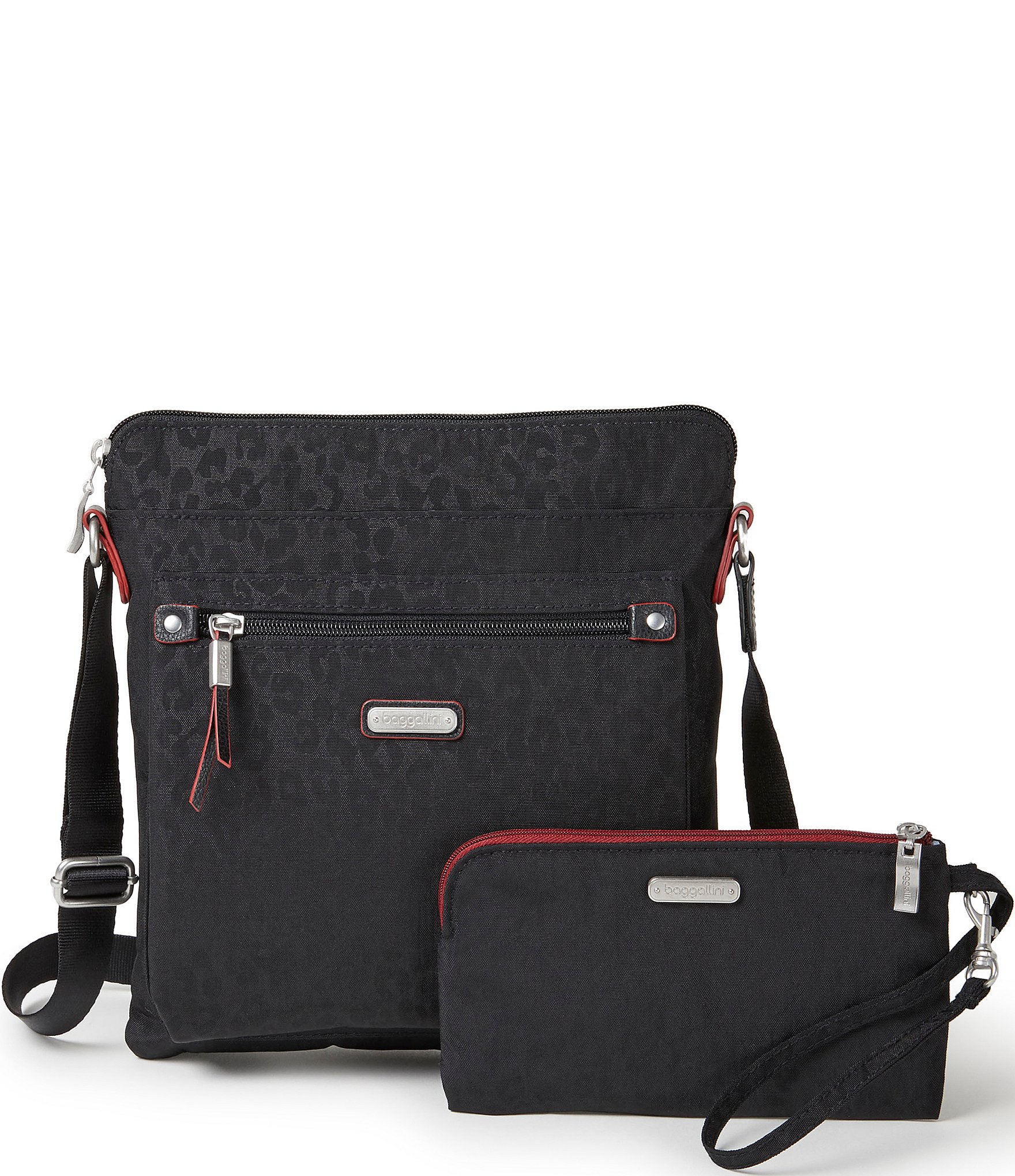 Baggallini Go Bagg With RFID Black Cheetah Wristlet | Dillard's