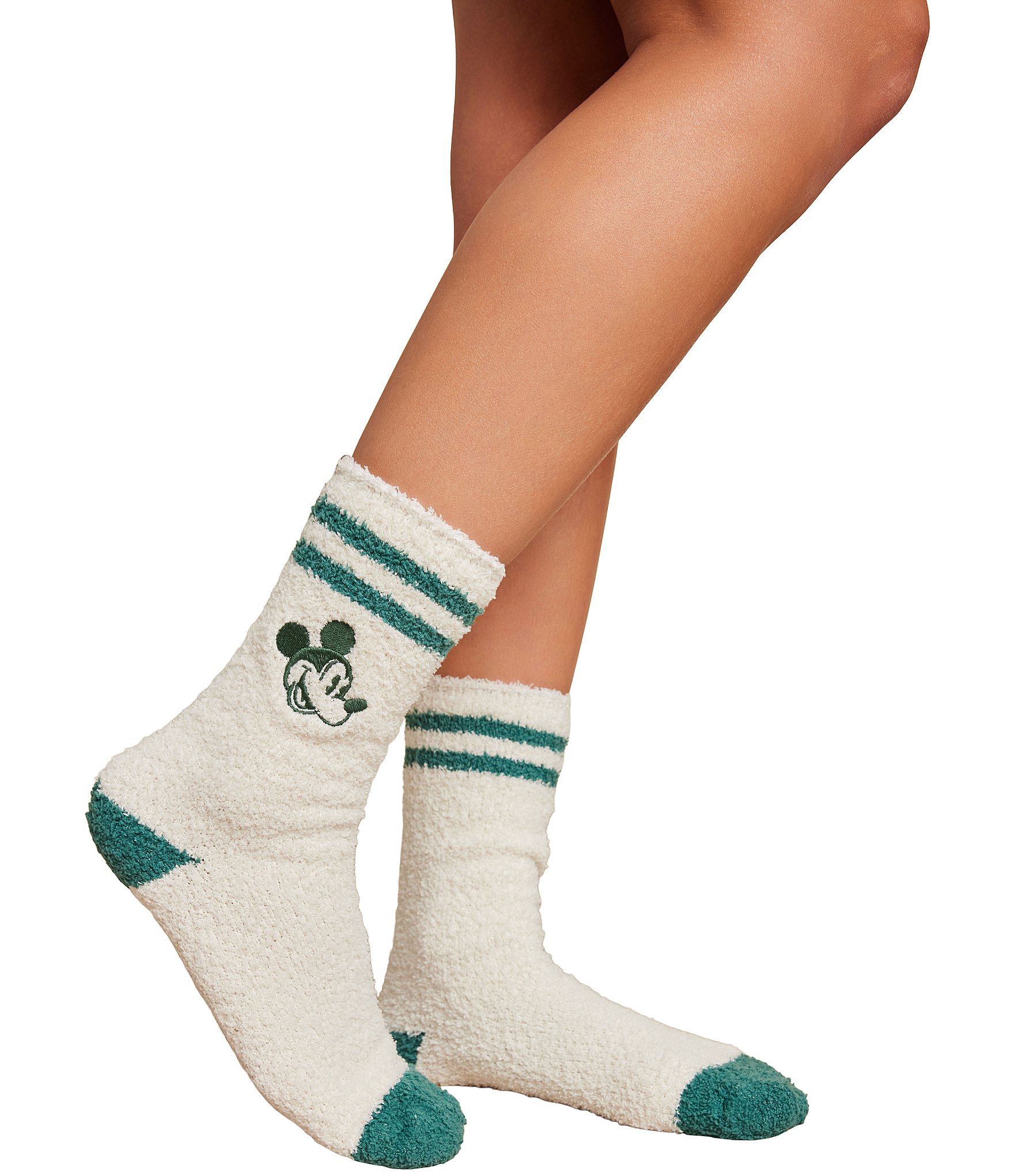 Barefoot Dreams Fluffy Knit Crew Mickey Athletic Socks | Dillard's