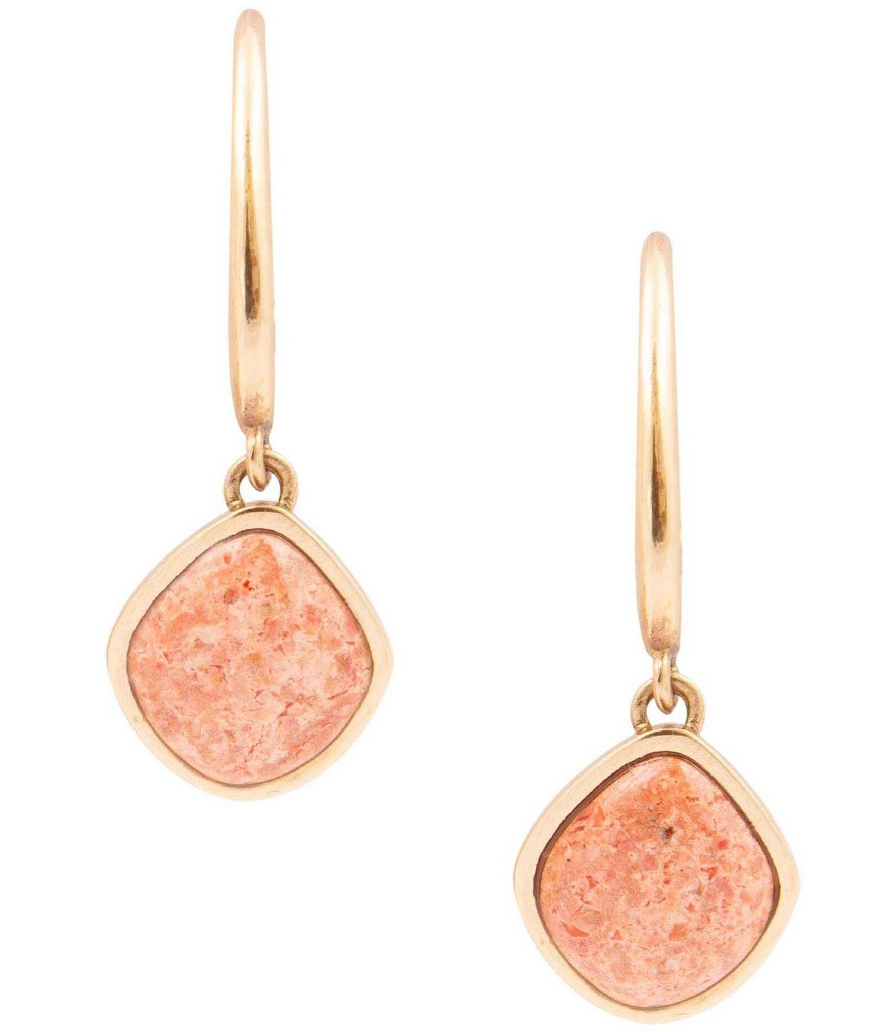Barse Bronze and Orange Sponge Coral Drop Earrings | Dillard's