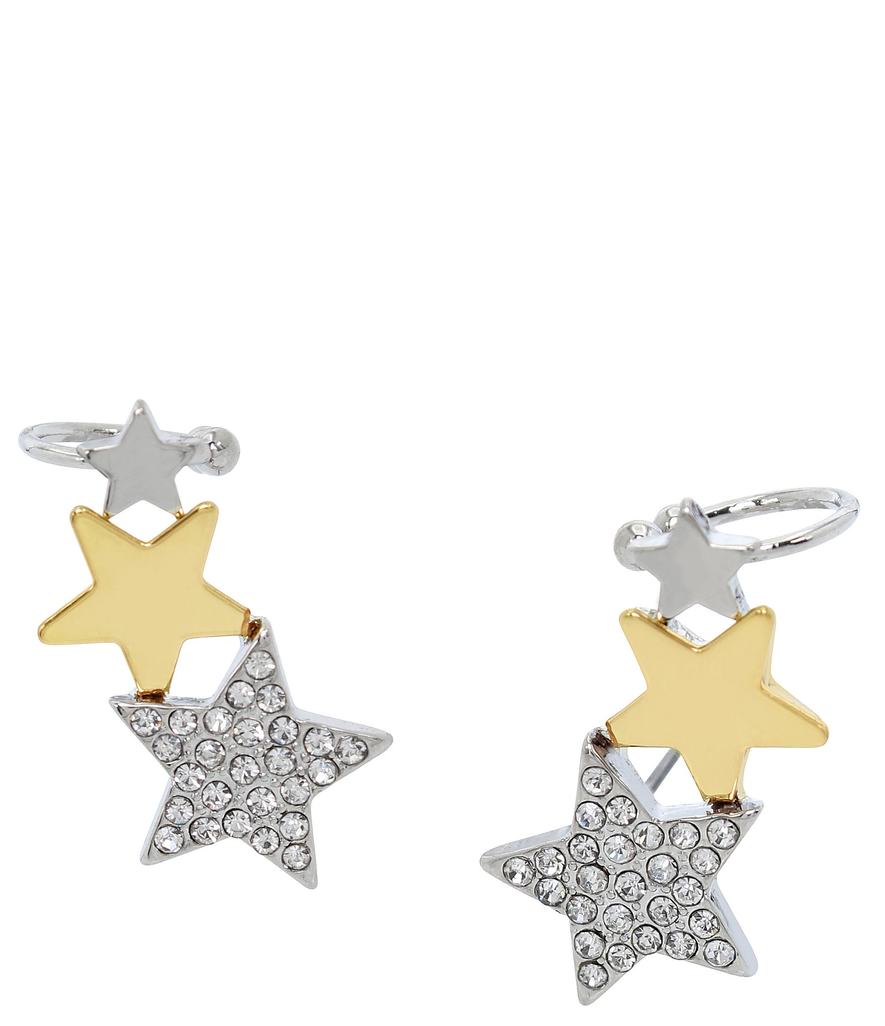 Betsey Johnson Midnight Magic Starry Ear Crawler Earrings | Dillard's