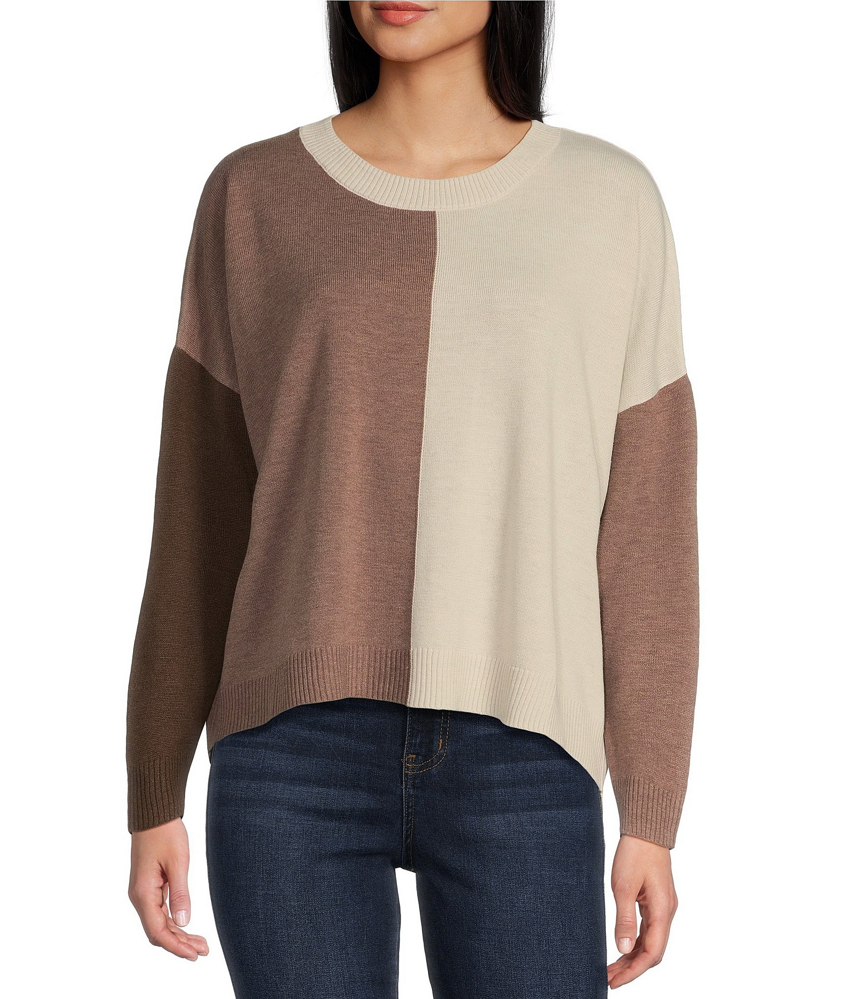 Blu Pepper Color Block Sweater | Dillard's