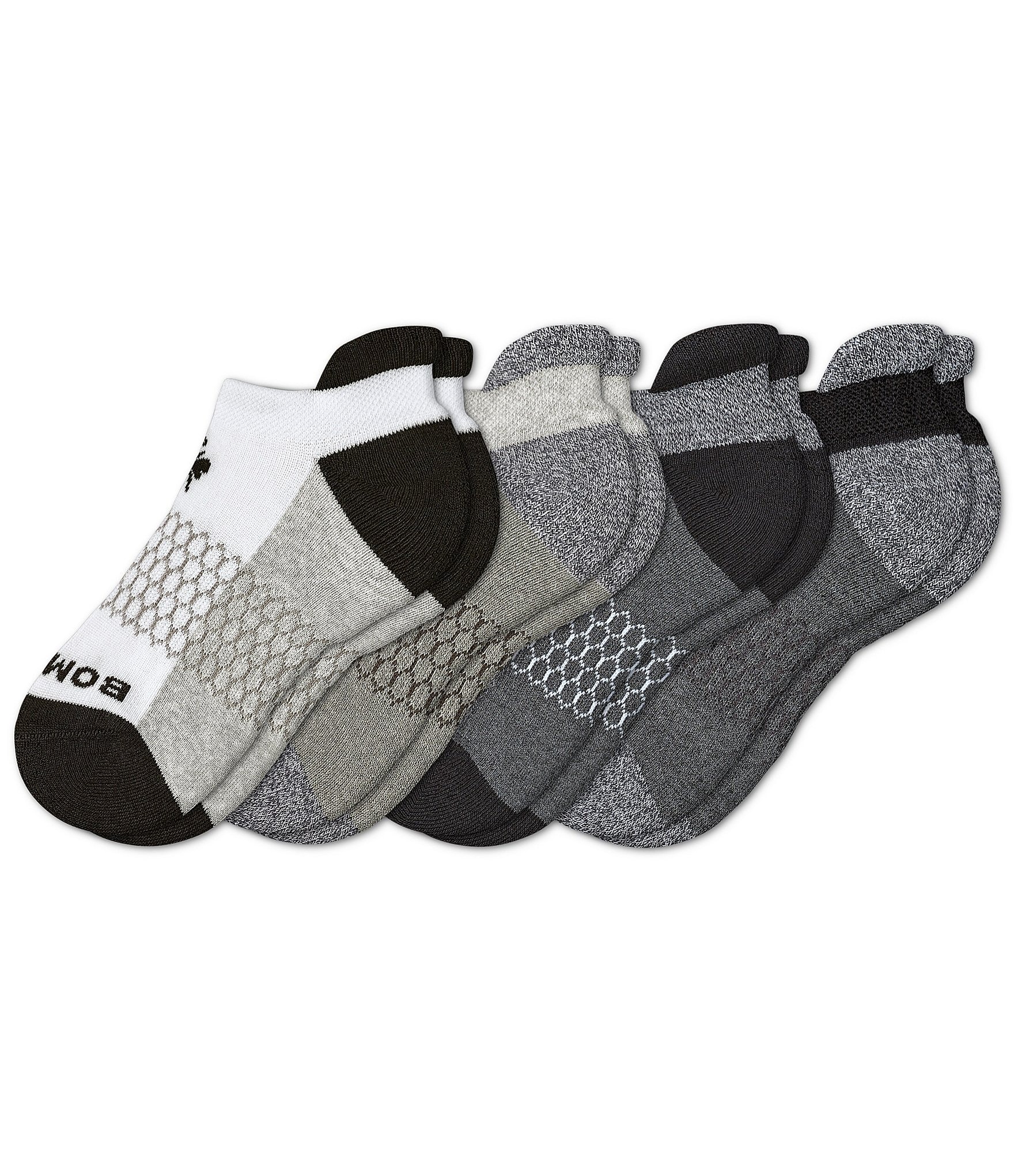 Bombas Big Kids Youth Solid Assorted Ankle 4-Pack Socks | Dillard's
