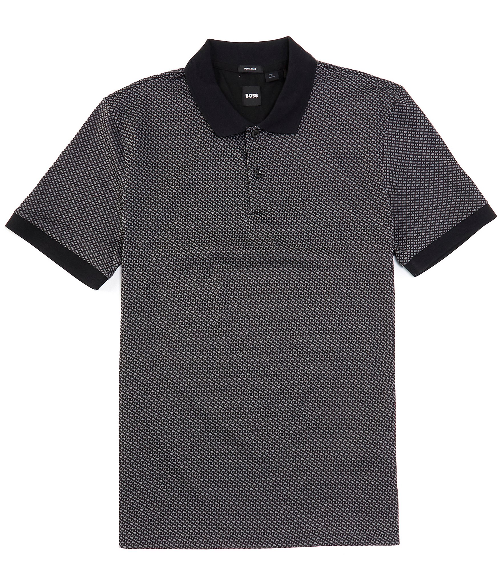 BOSS Parlay Mini Pattern Short Sleeve Polo Shirt | Dillard's
