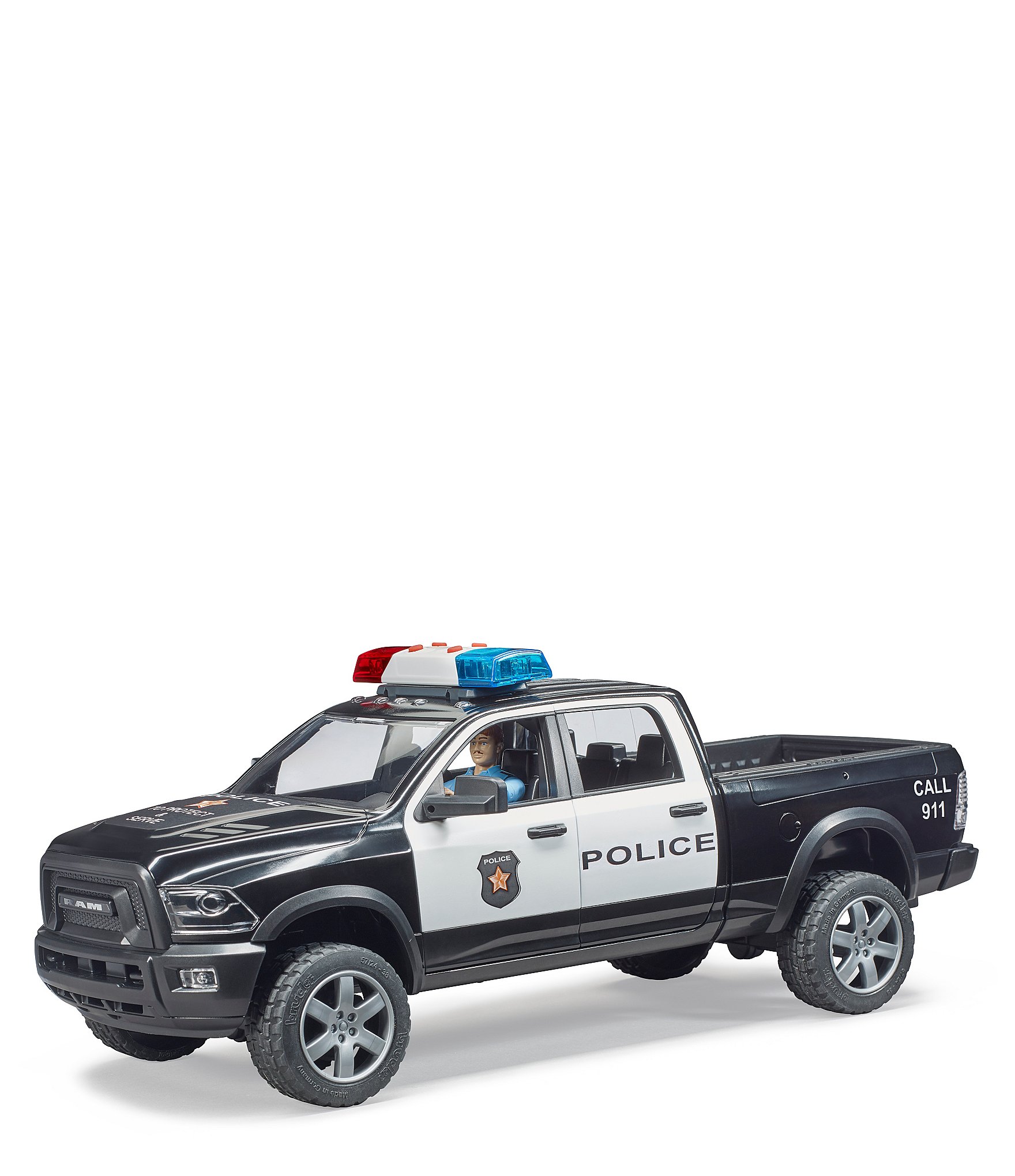 Bruder RAM 2500 Police Truck with Policeman Lights & Sound Module ...