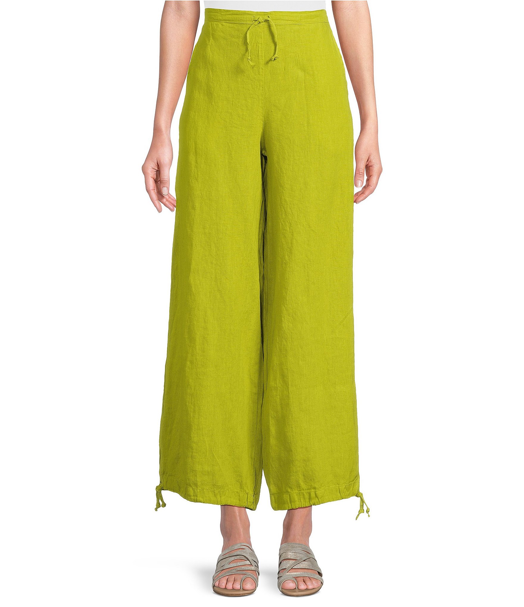 Bryn Walker Light Linen Wide Leg Oversized Fit Pull-On Pants | Dillard's