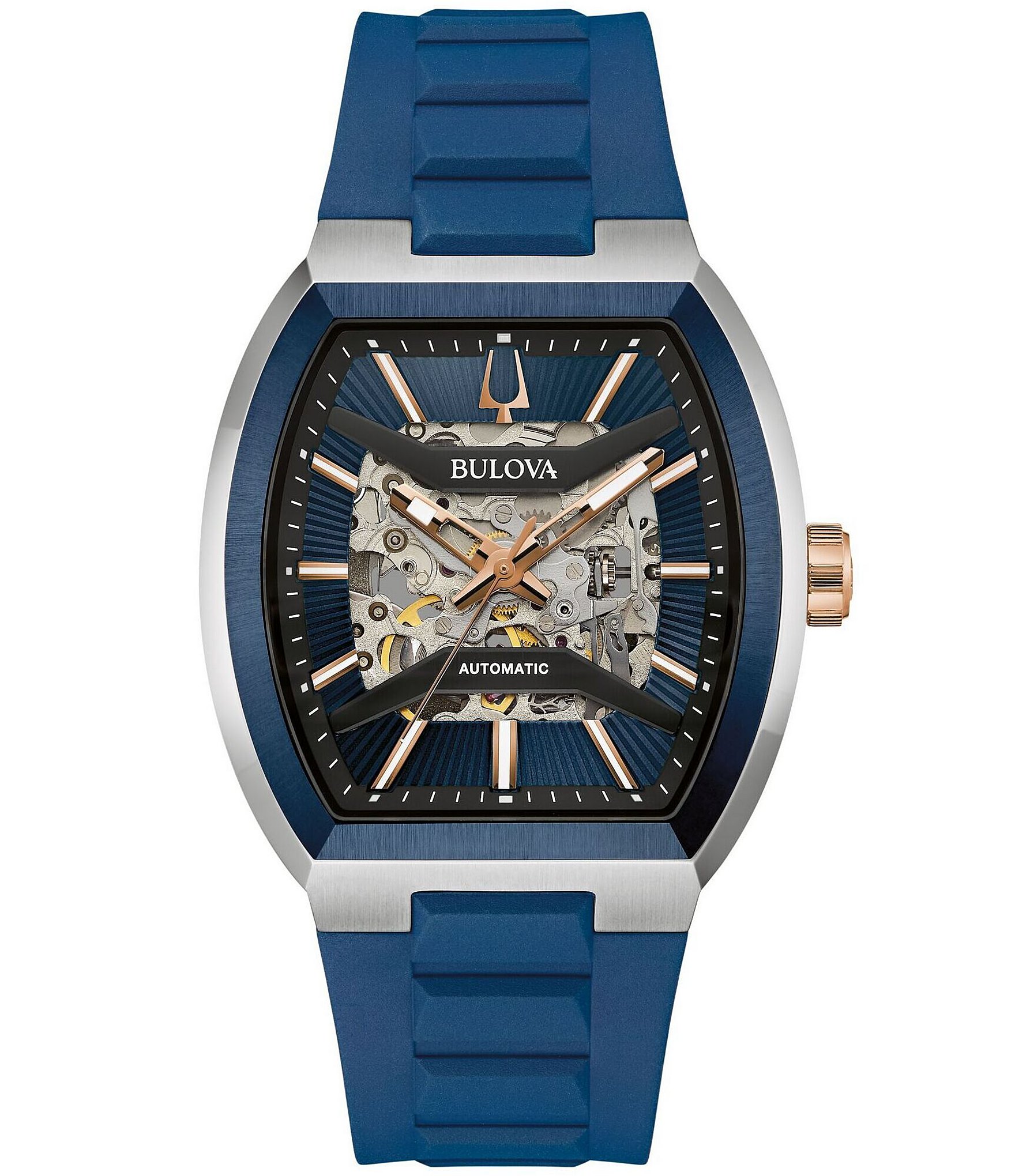 Bulova Men's Maquina Automatic Blue Strap Watch | Dillard's