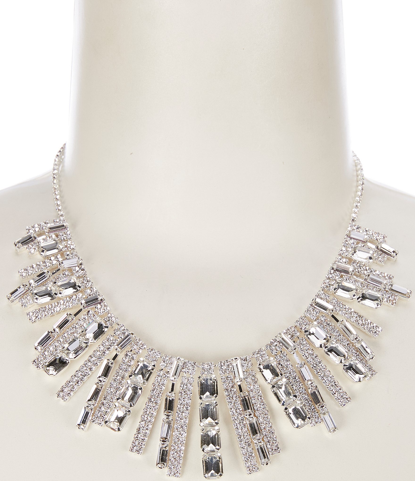 Cezanne Cubic Crystal Cascade Statement Necklace Dillards