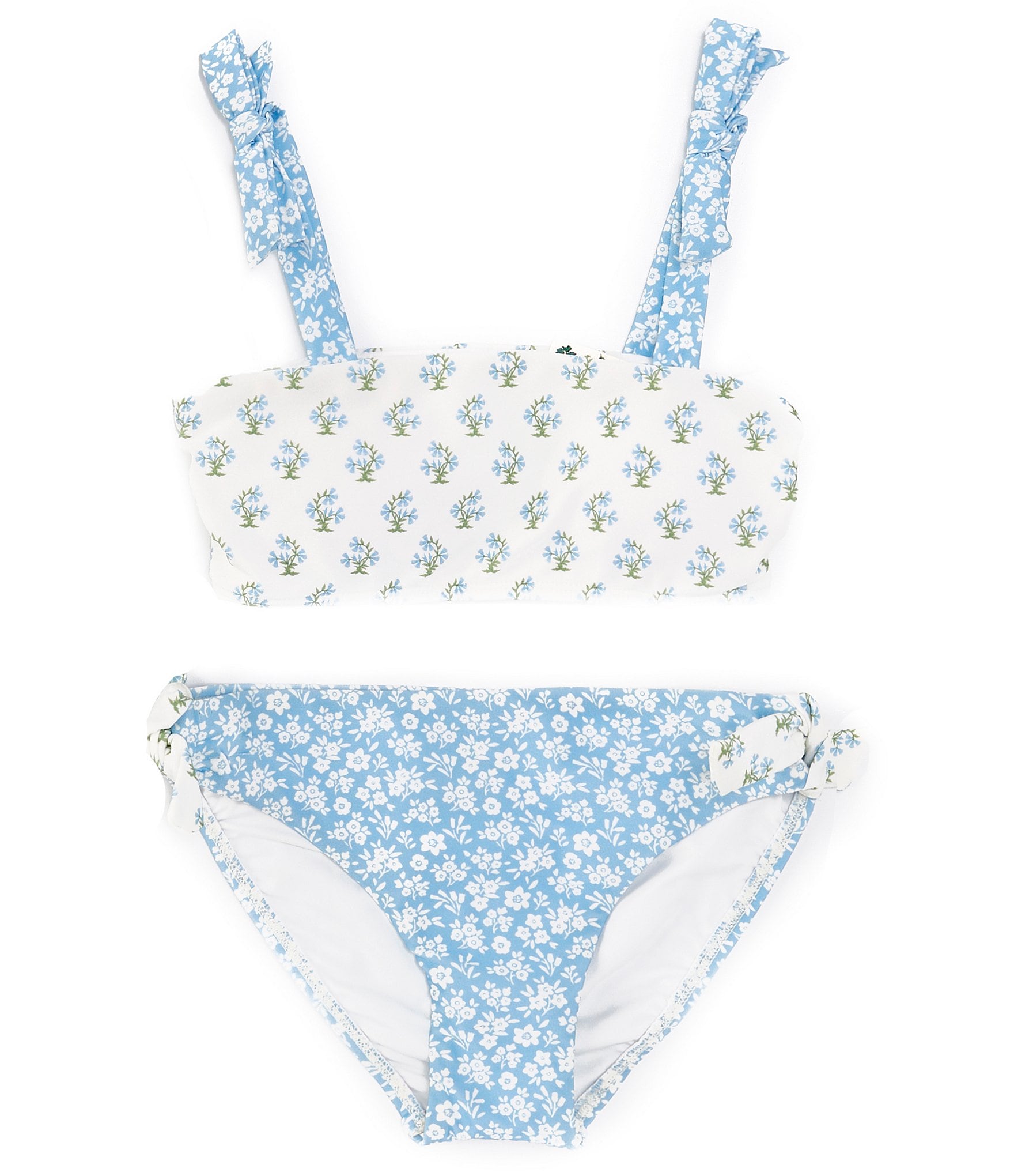 Chelsea And Violet Big Girls 7 16 Tie Shoulder Bralette Two Piece