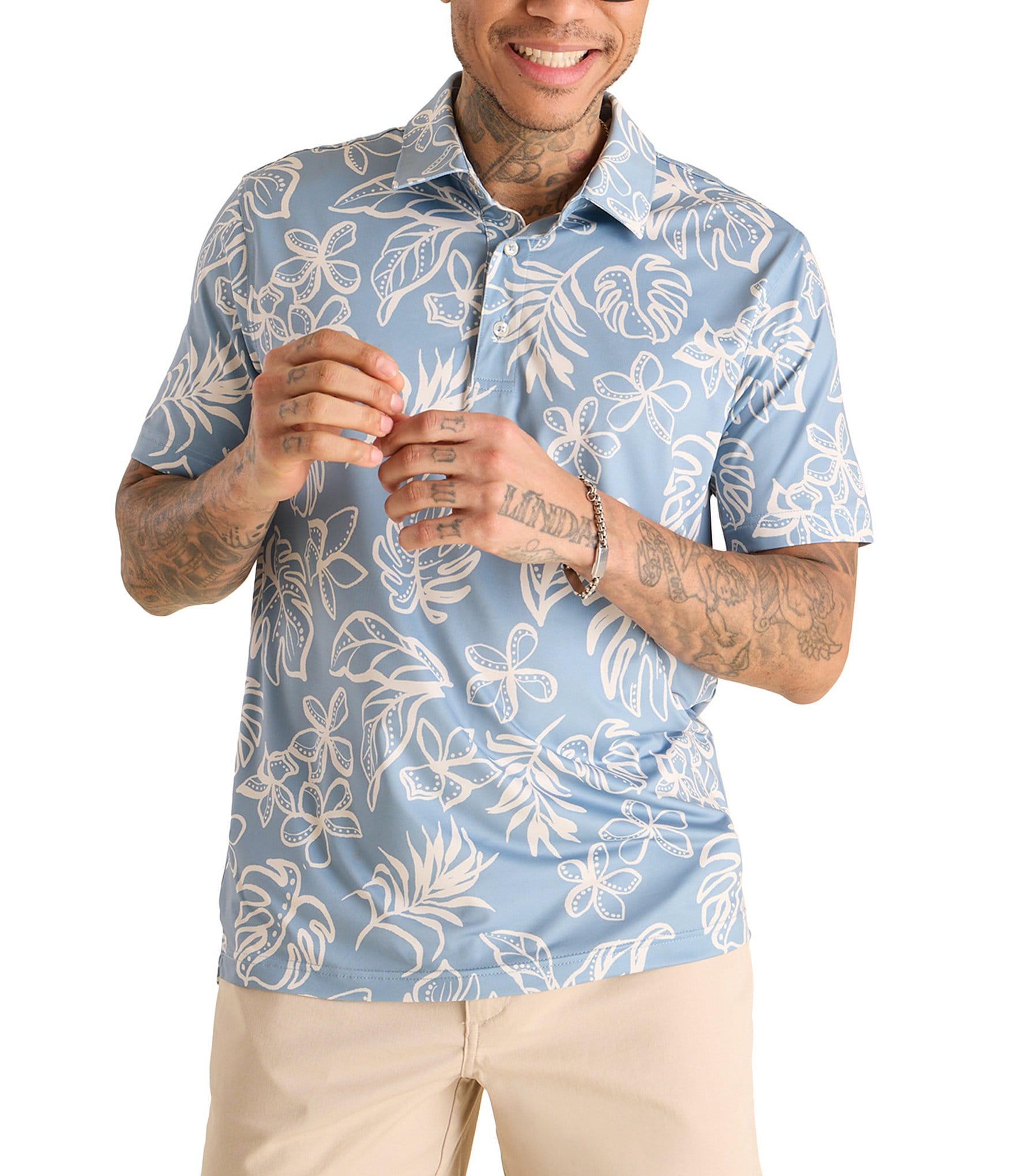 Chubbies Better Beleaf It Short Sleeve Performance Polo Shirt | Dillard's