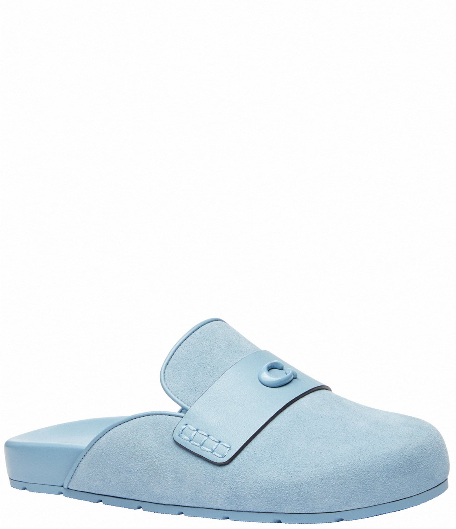 COACH Sculpted C Suede Clogs | Dillard's