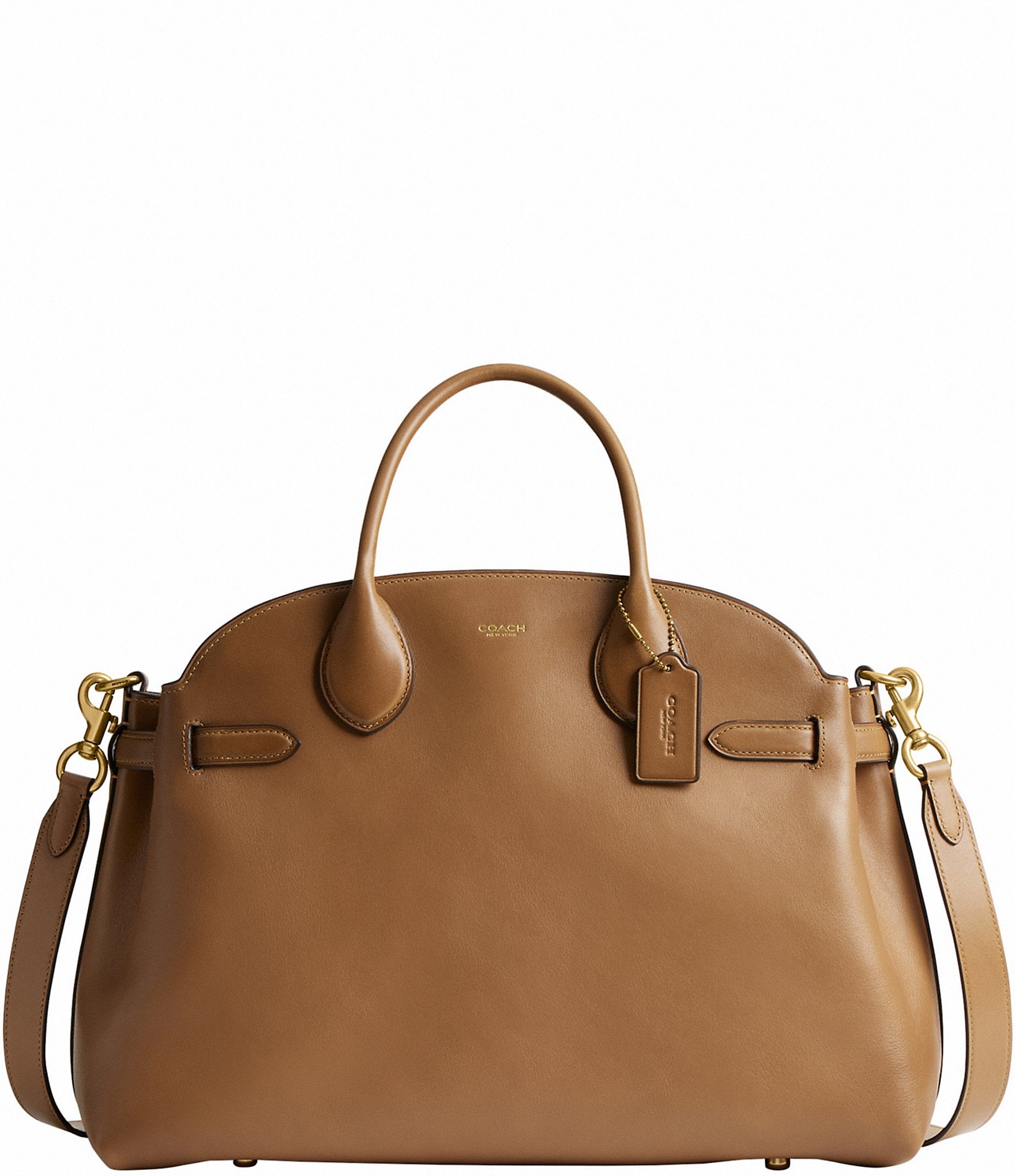 COACH Soft Empire 40 Leather Carryall Satchel Bag | Dillard's