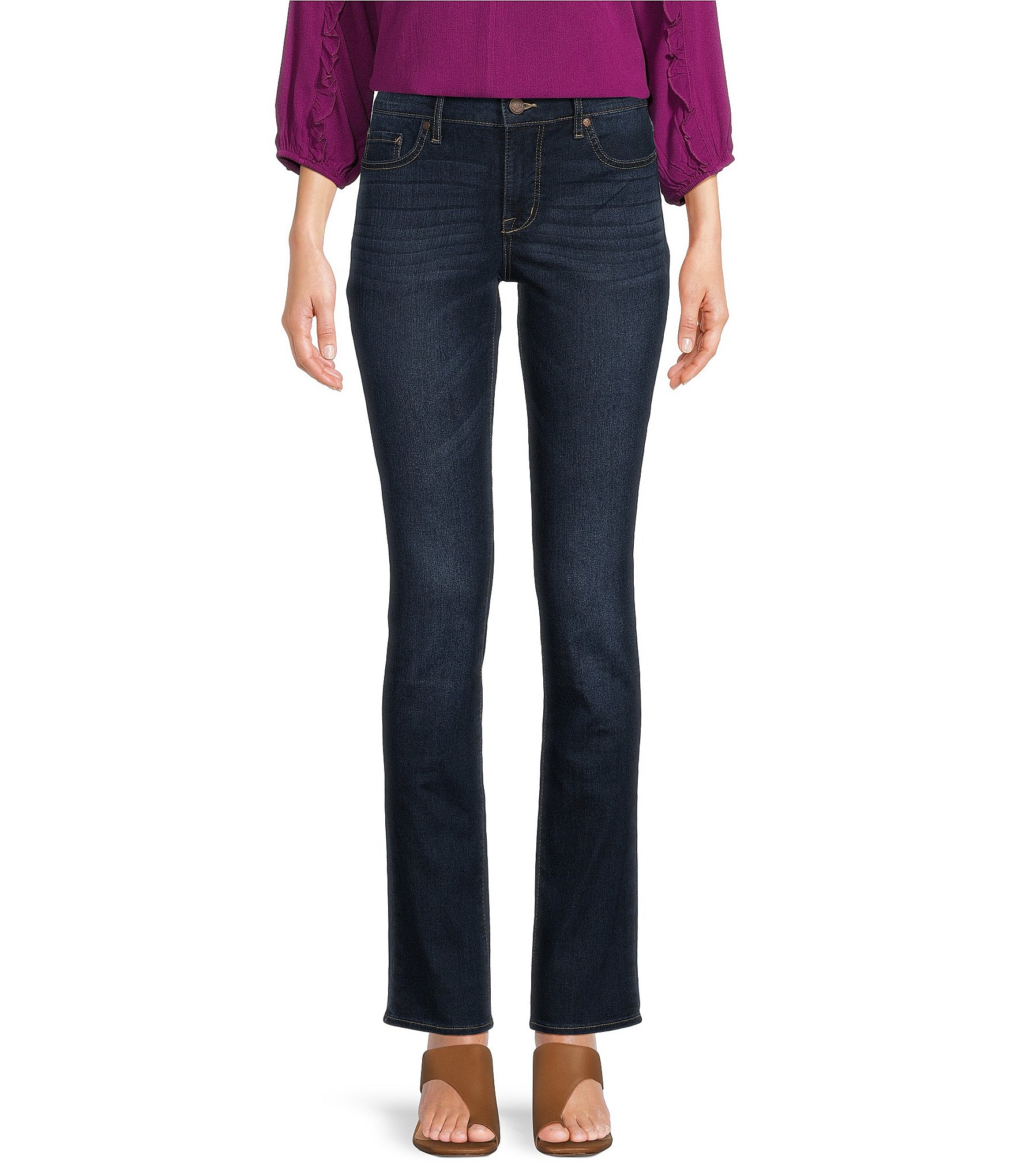 Code Bleu Petite Size Chelsea High Rise Straight Leg Jeans | Dillard's