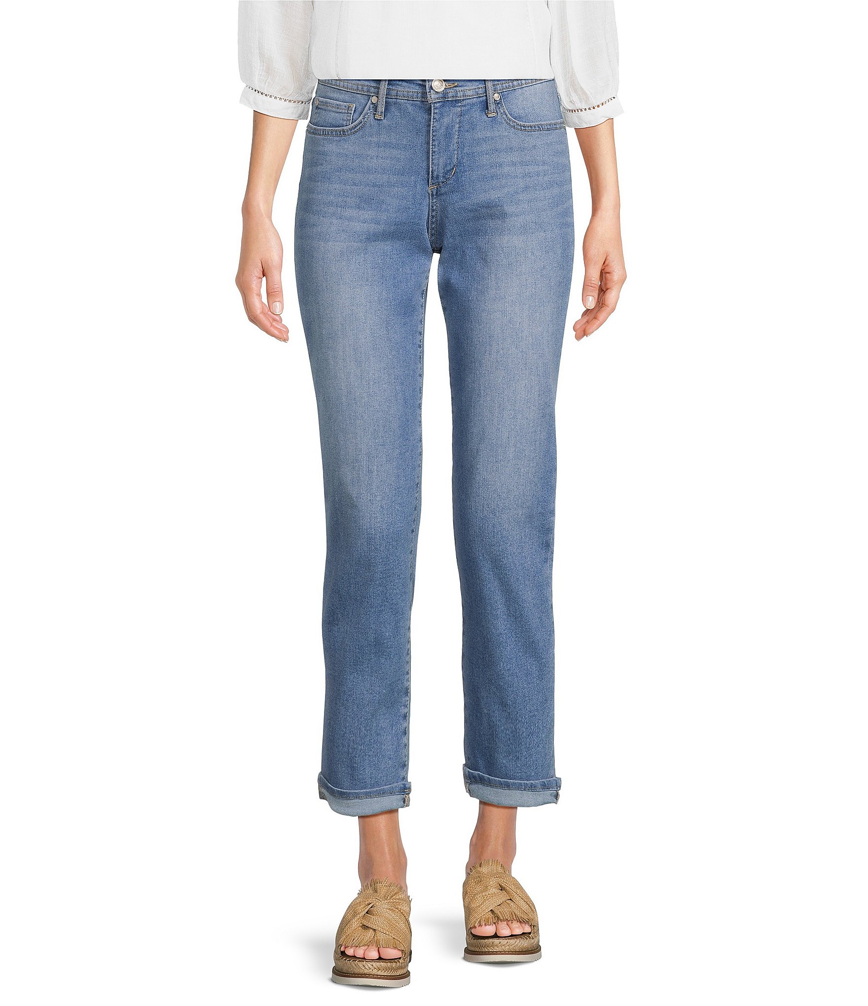 Code Bleu Weekend Stretch Denim High Rise Embroidered Boyfriend Jeans ...