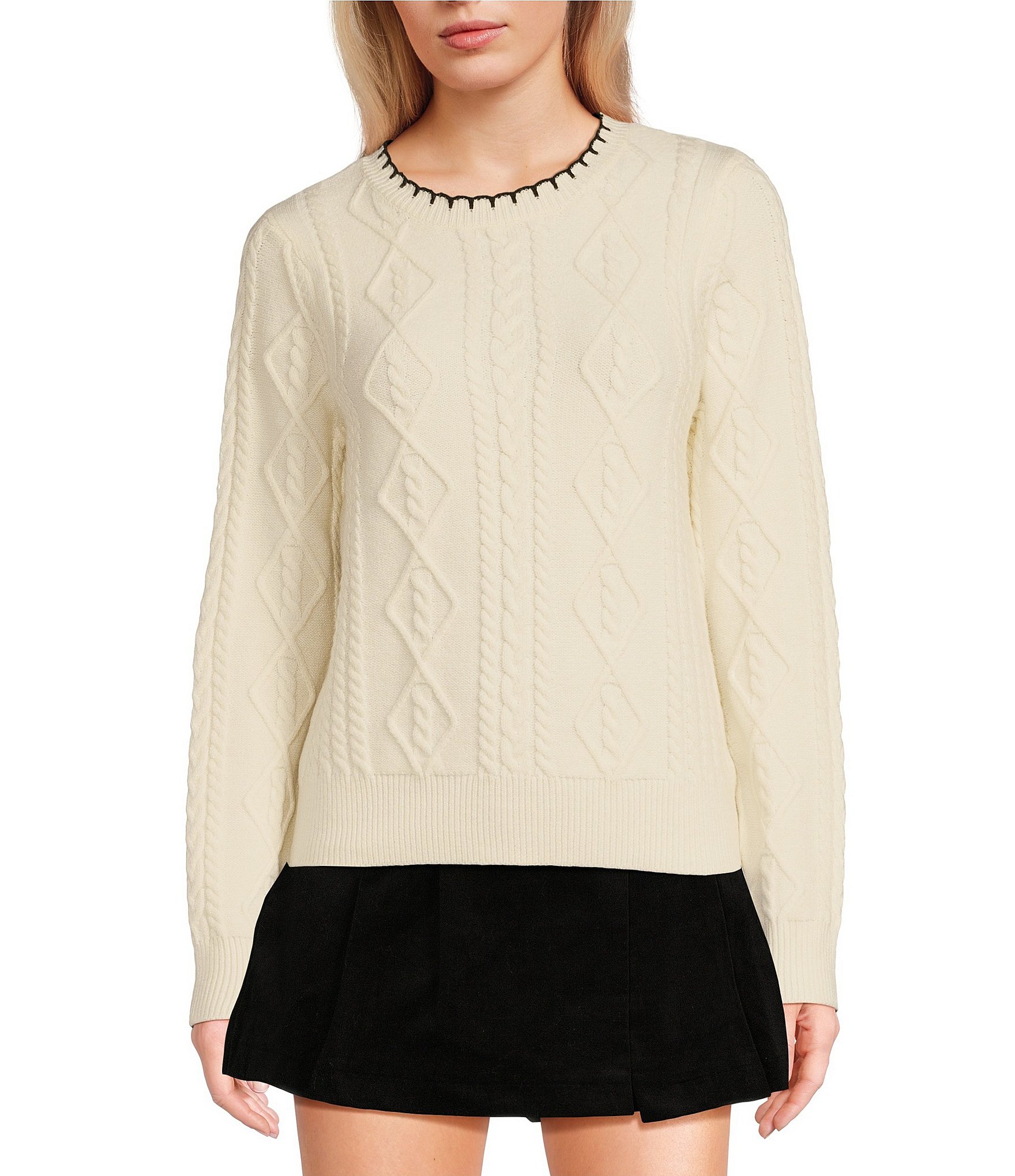 Copper Key Whipstitch Sweater | Dillard's