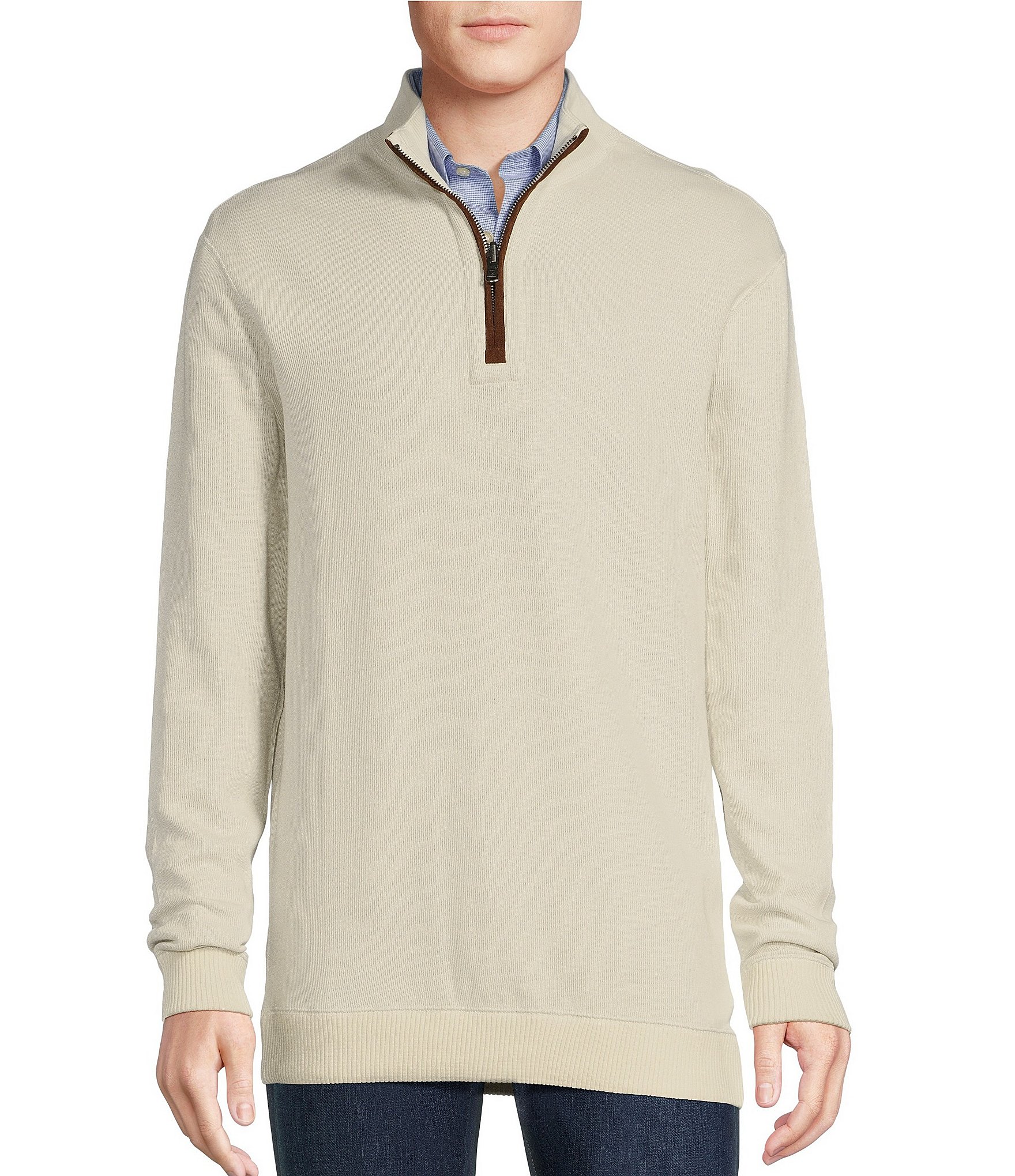 Cremieux Blue Label Solid Reversible Quarter-Zip Pullover | Dillard's