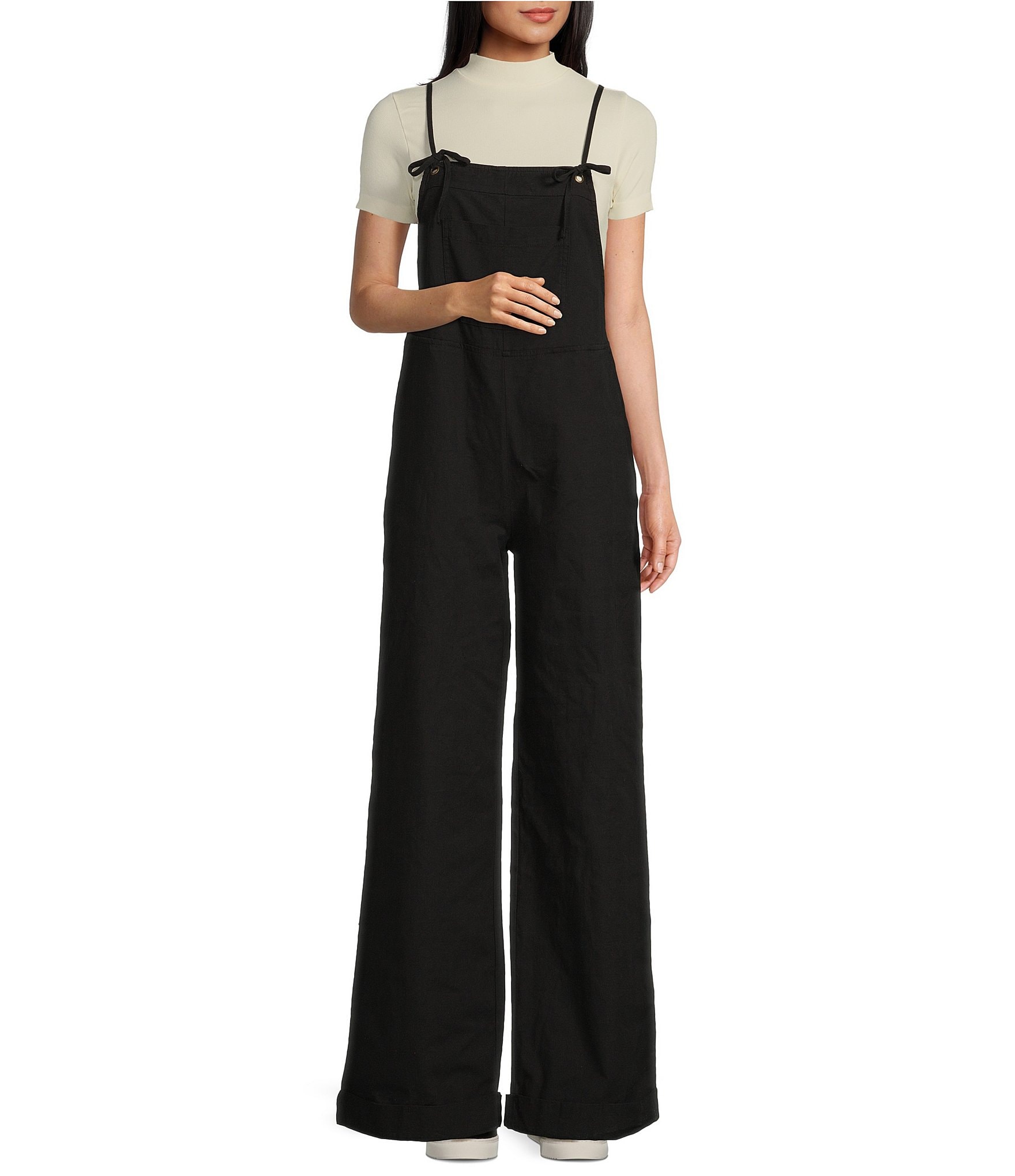C&V Chelsea & Violet Sleeveless Vintage Overall Jumpsuit | Dillard's