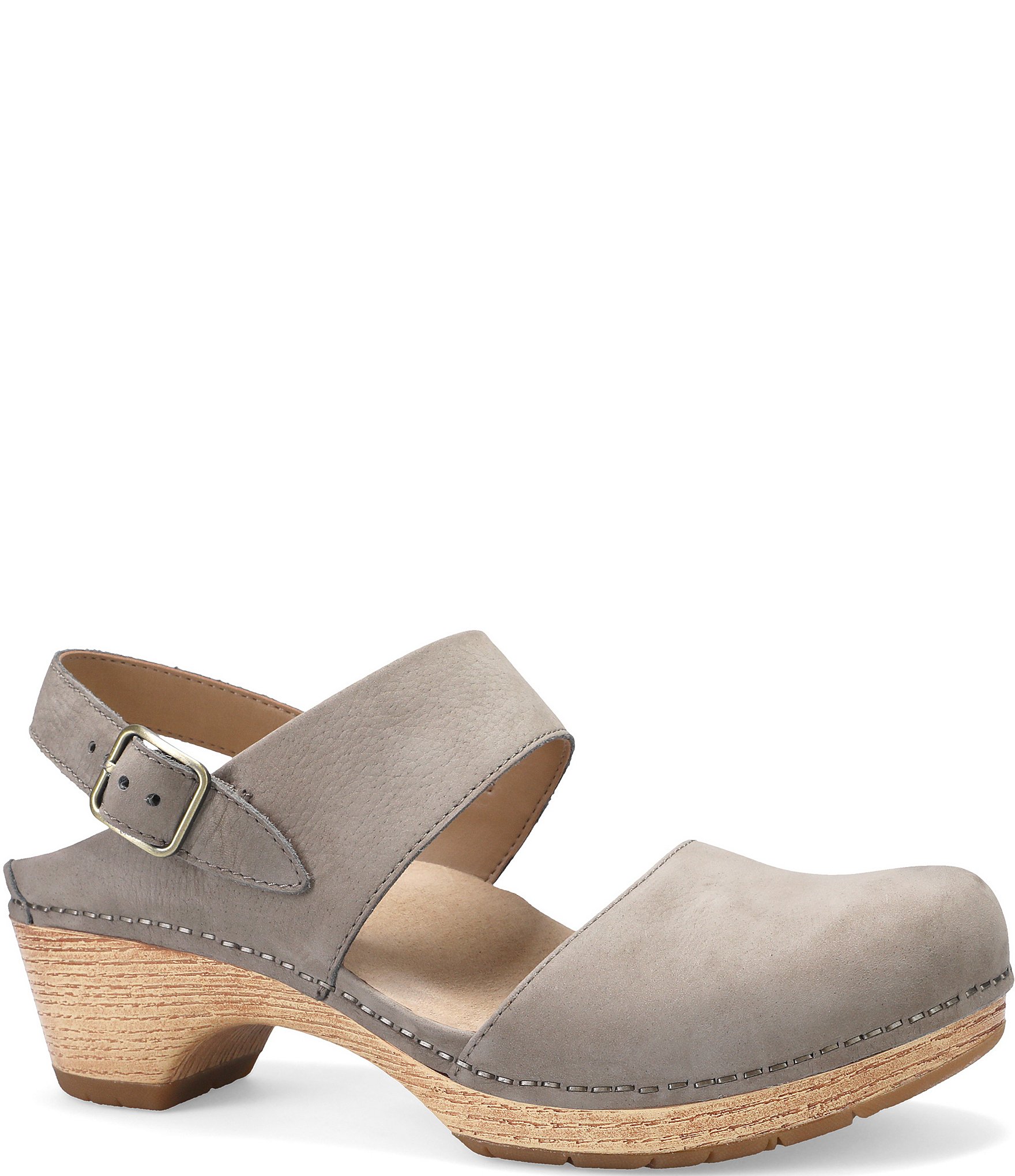 Dansko Lucia Nubuck Suede Slingback Clog Pumps | Dillard's
