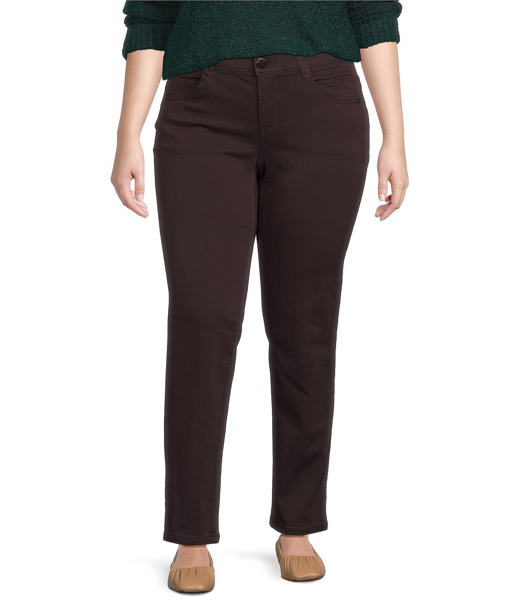 Democracy Plus Size Size "Ab"solution Ankle Length Jeans | Dillard's