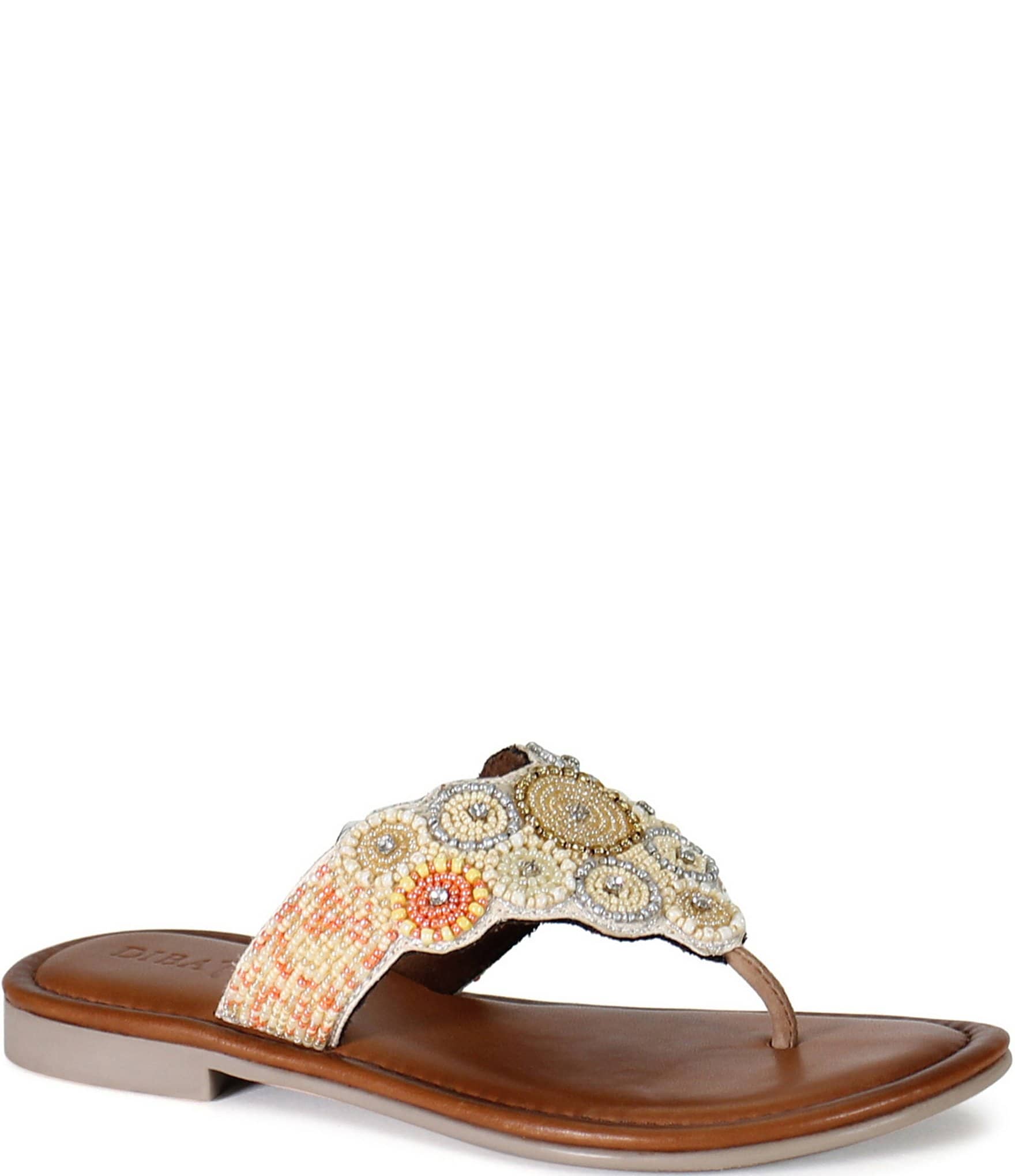 Diba True Kali Nite Beaded Thong Sandals | Dillard's