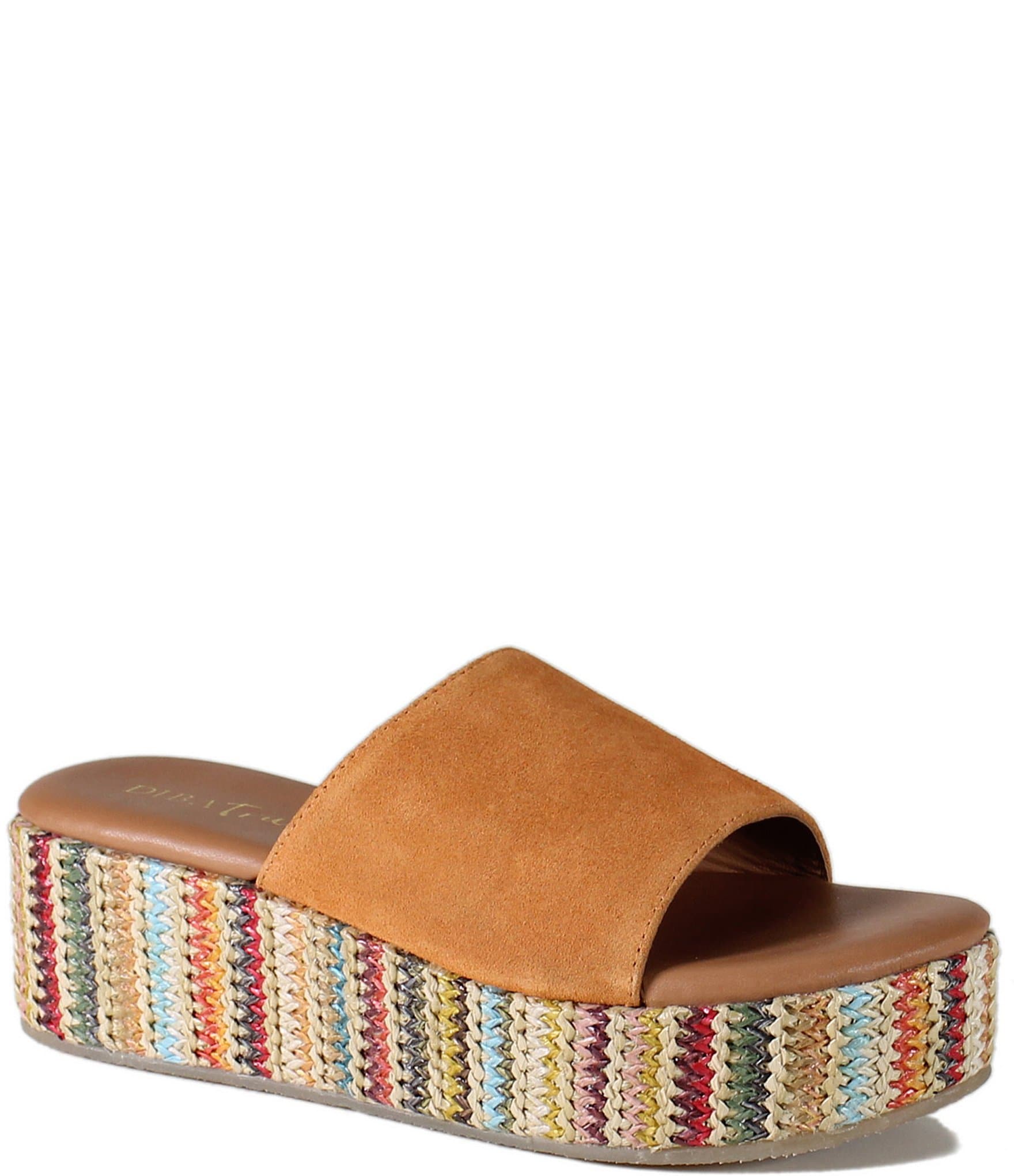 Diba True Rock Steady Suede Platform Wedge Slide Sandals | Dillard's