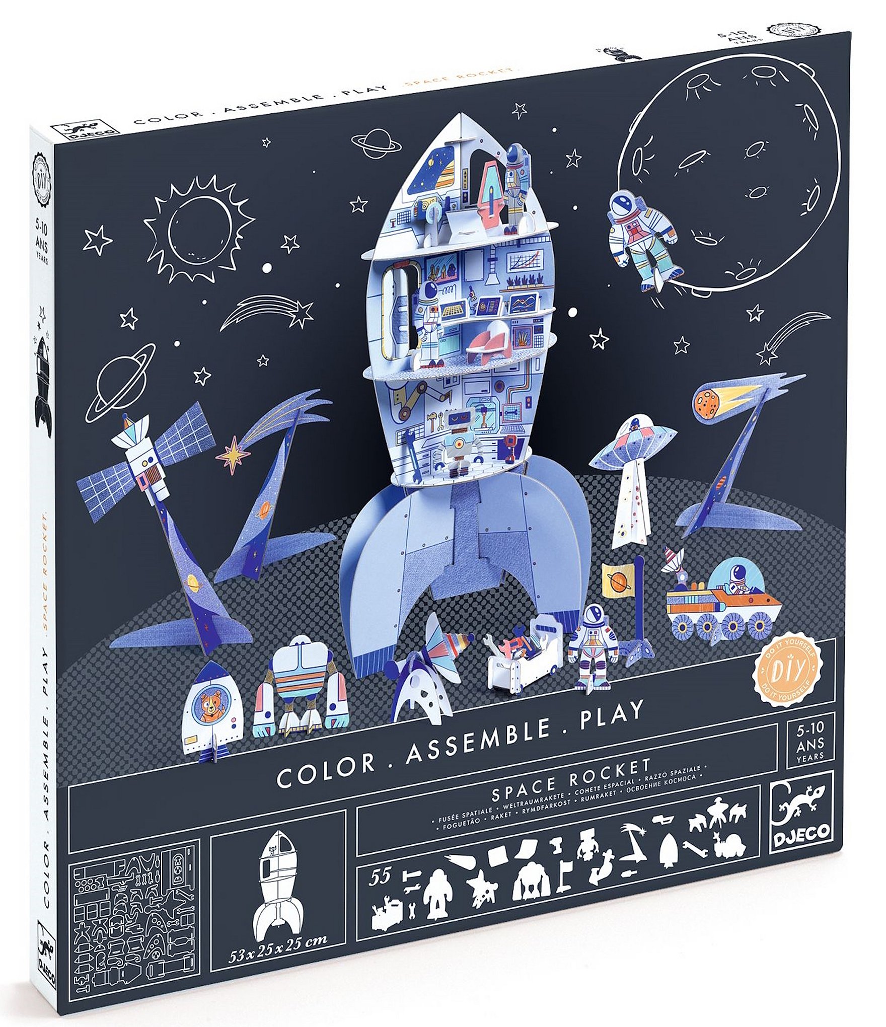 Djeco Space Rocket Color. Assemble. Play. DIY Craft Kit | Dillard's