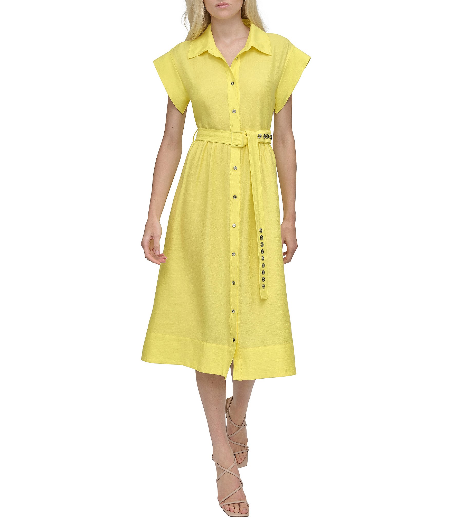 DKNY by Donna Karan Petite Size Short Sleeve Button Front Shirt Dress ... DKNY by Donna Karan Petite Size Short Sleeve Button Front Shirt Dress ...