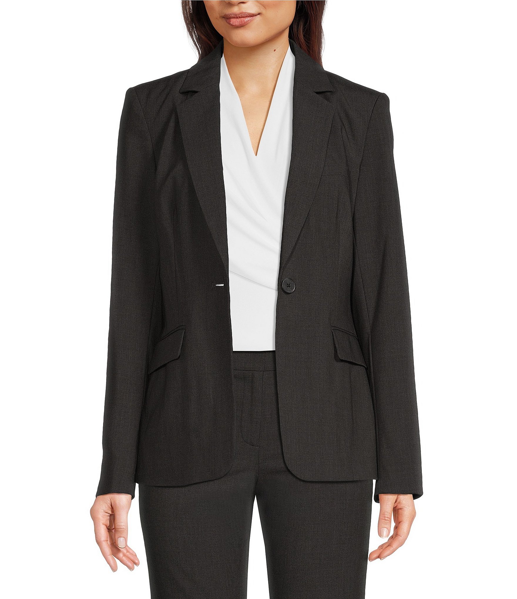 DKNY by Donna Karan Long Sleeve 1-Button Blazer | Dillard's