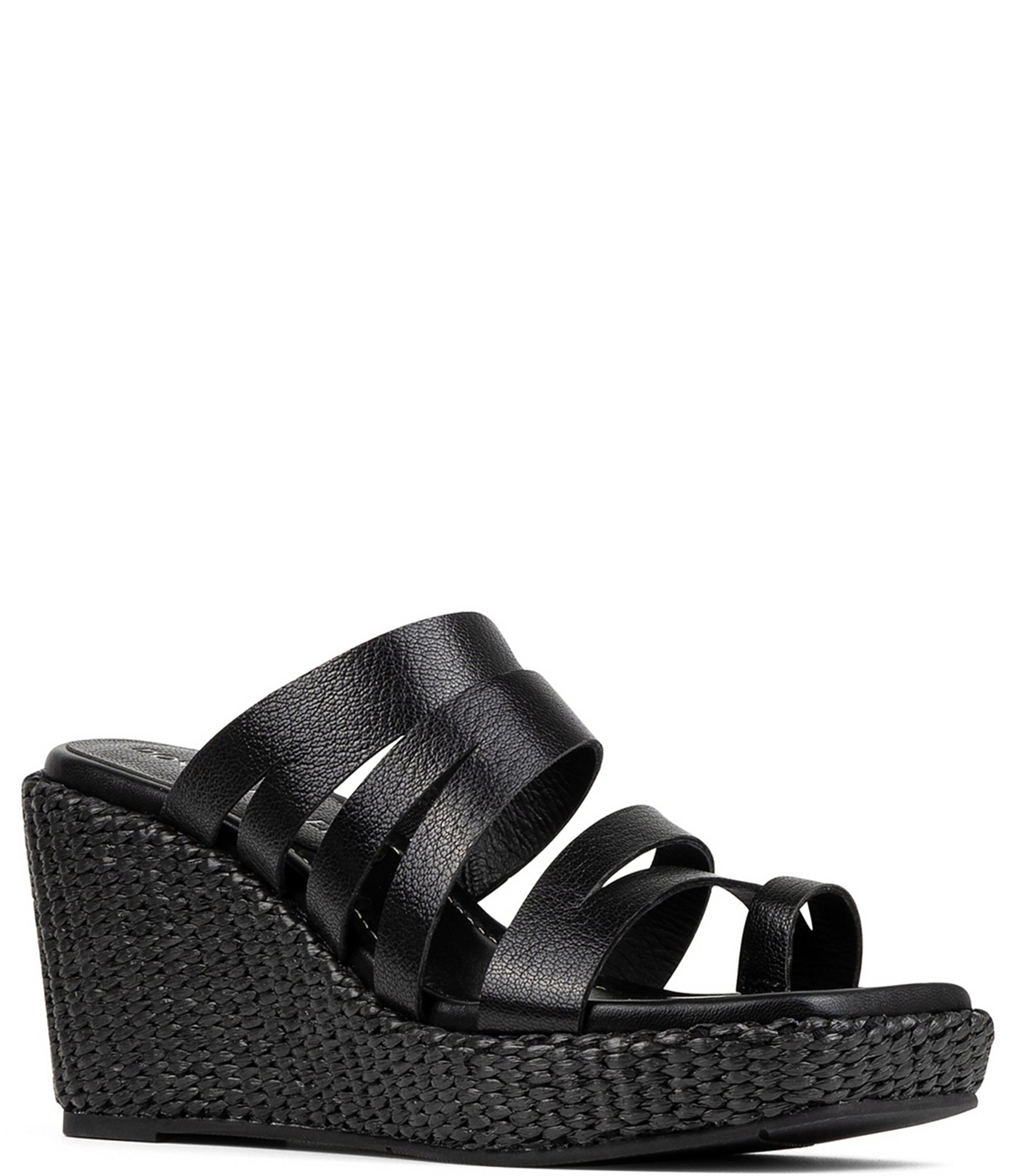 Donald Pliner Anamari Leather Toe Loop Platform Wedge Sandals | Dillard's