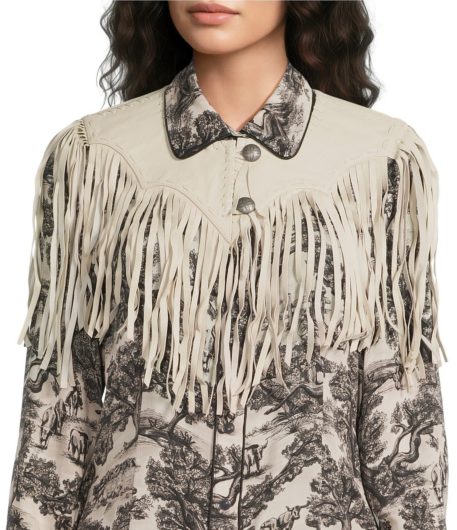 Double D Ranch Sonora Suede Fringe Collar | Dillard's