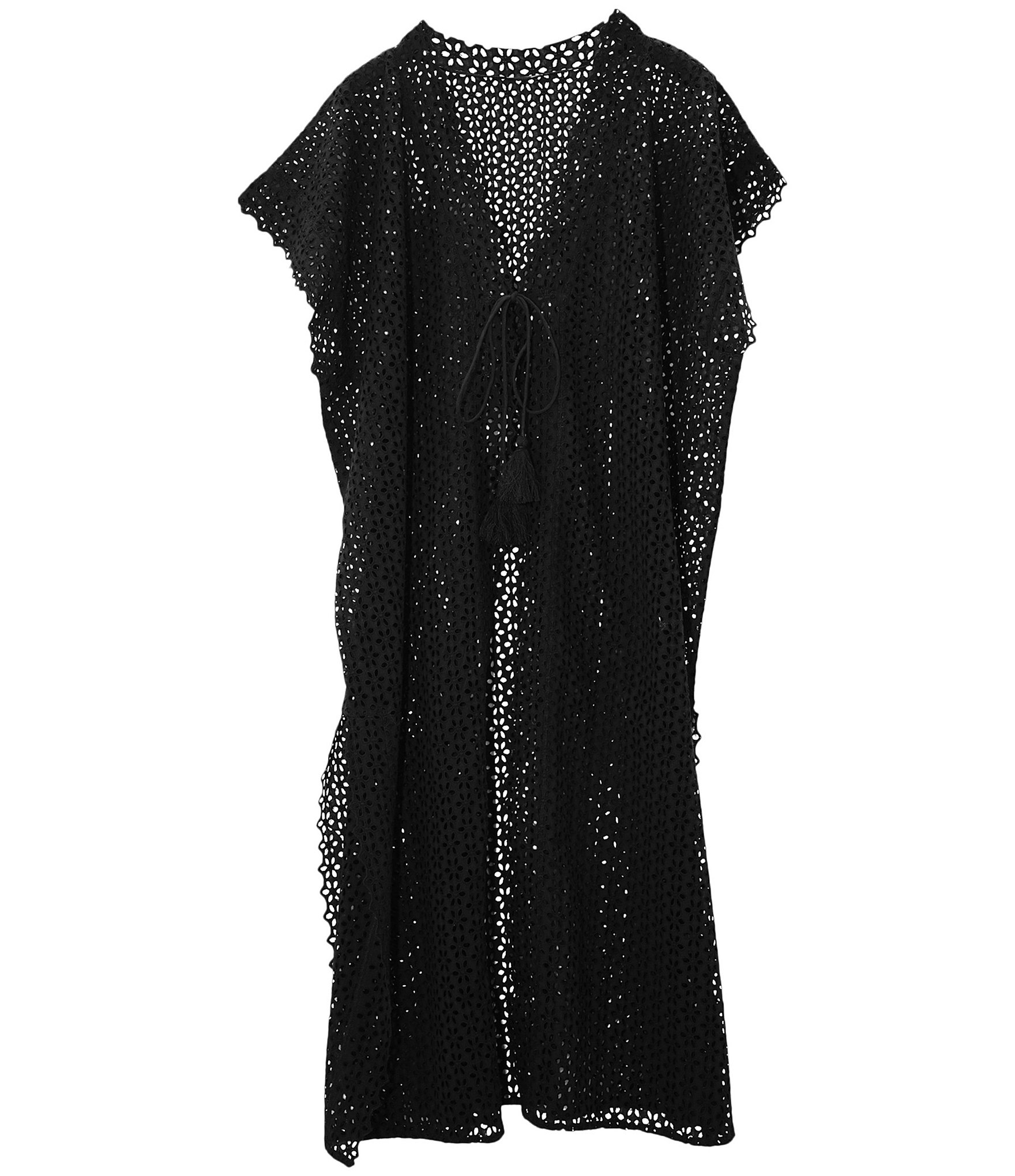 Echo Longline Eyelet Tie Front Duster | Dillard's