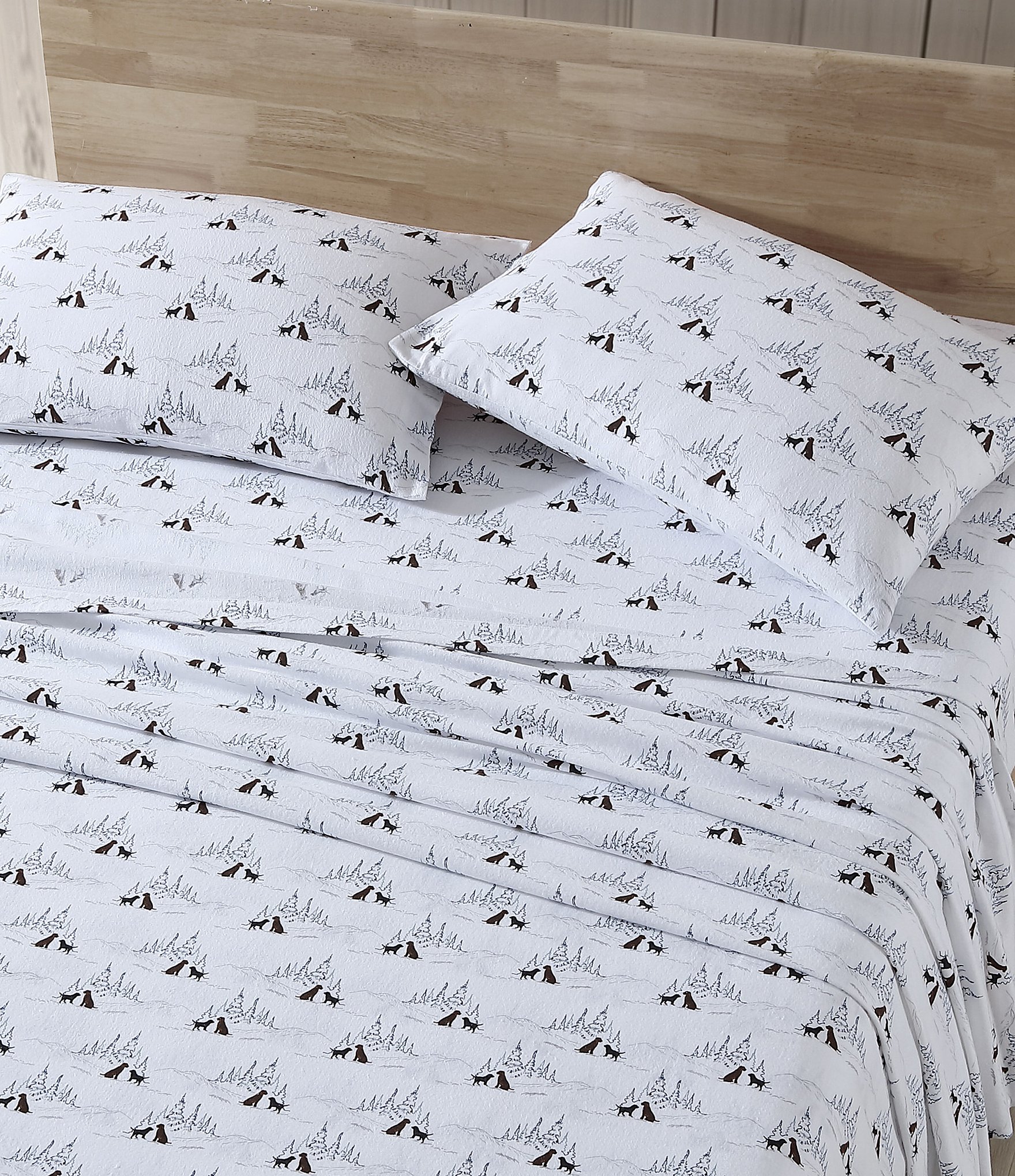 Eddie Bauer Dog Friends Printed Flannel Sheet Set | Dillard's