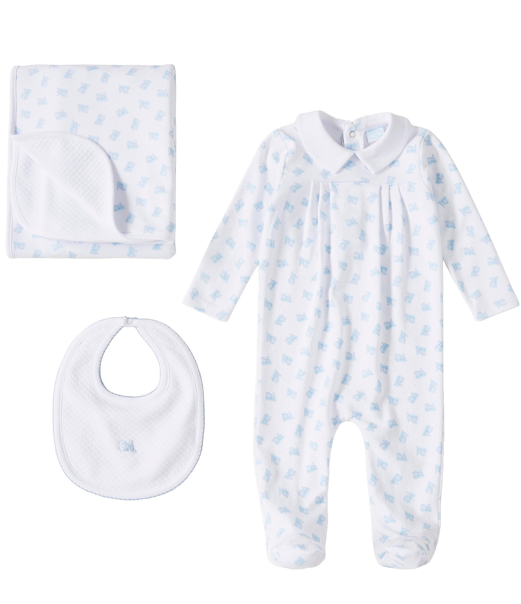 Edgehill Collection Baby Boys Train 3-Piece Layette Separate Collection ...