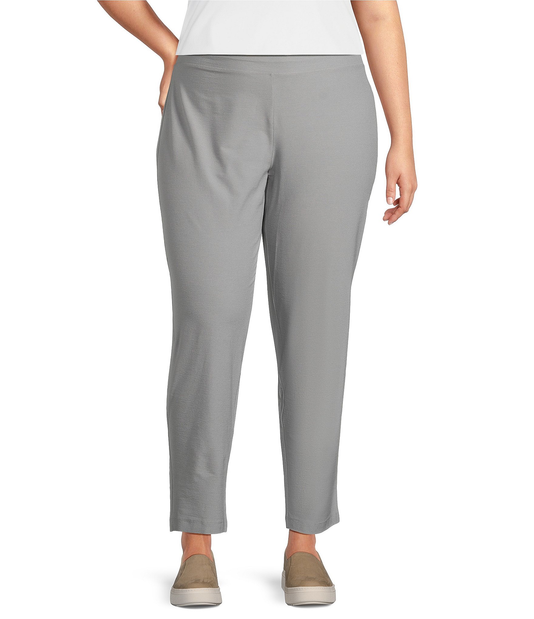 Eileen Fisher Plus Slim Ankle Pants | Dillard's