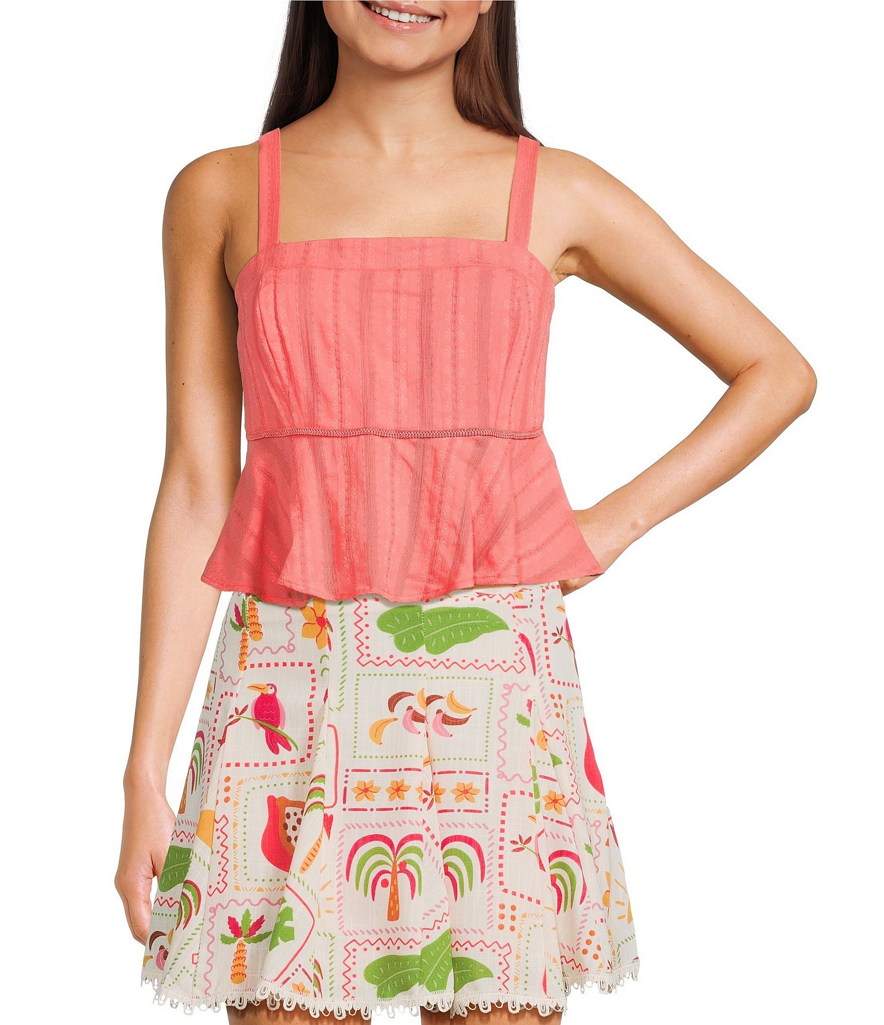 Evolutionary Solid A-Line Tank Top | Dillard's