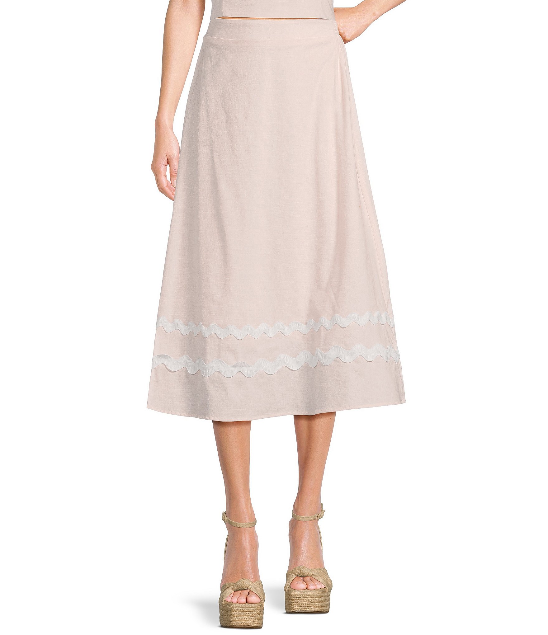 Evolutionary Woven Ric Rac Coordinating Midi Skirt | Dillard's