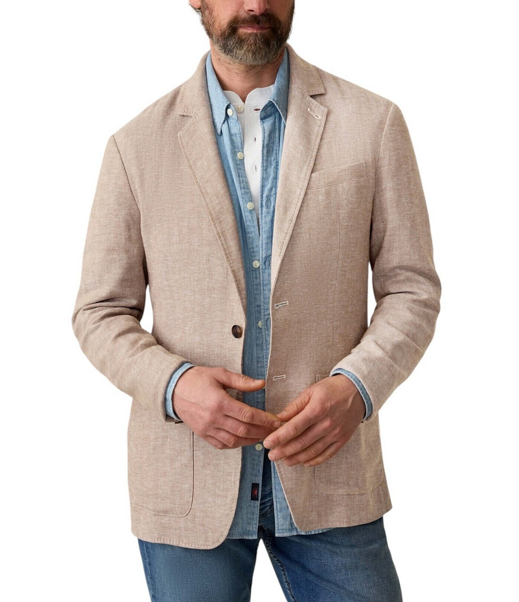 Faherty Movement Linen Blazer | Dillard's