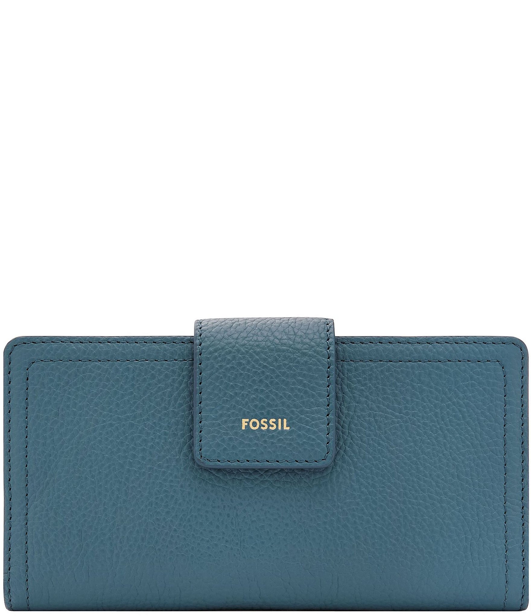 Fossil Logan Logo RFID Leather Tab Bifold Wallet | Dillard's
