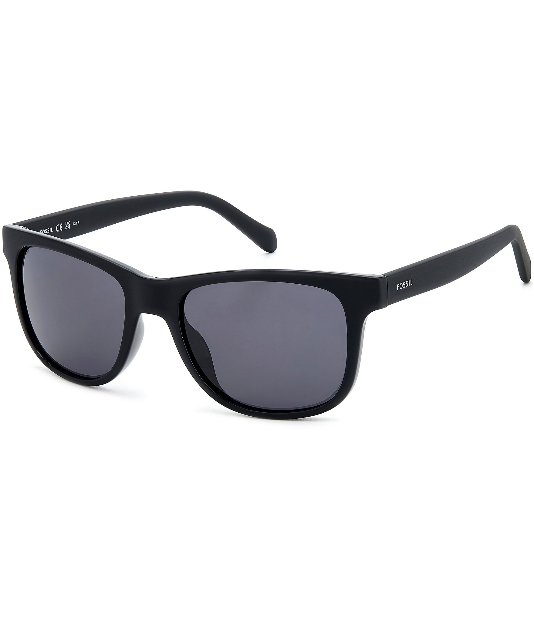 Fossil Mens 3160s 55mm Matte Black Square Sunglasses Dillards