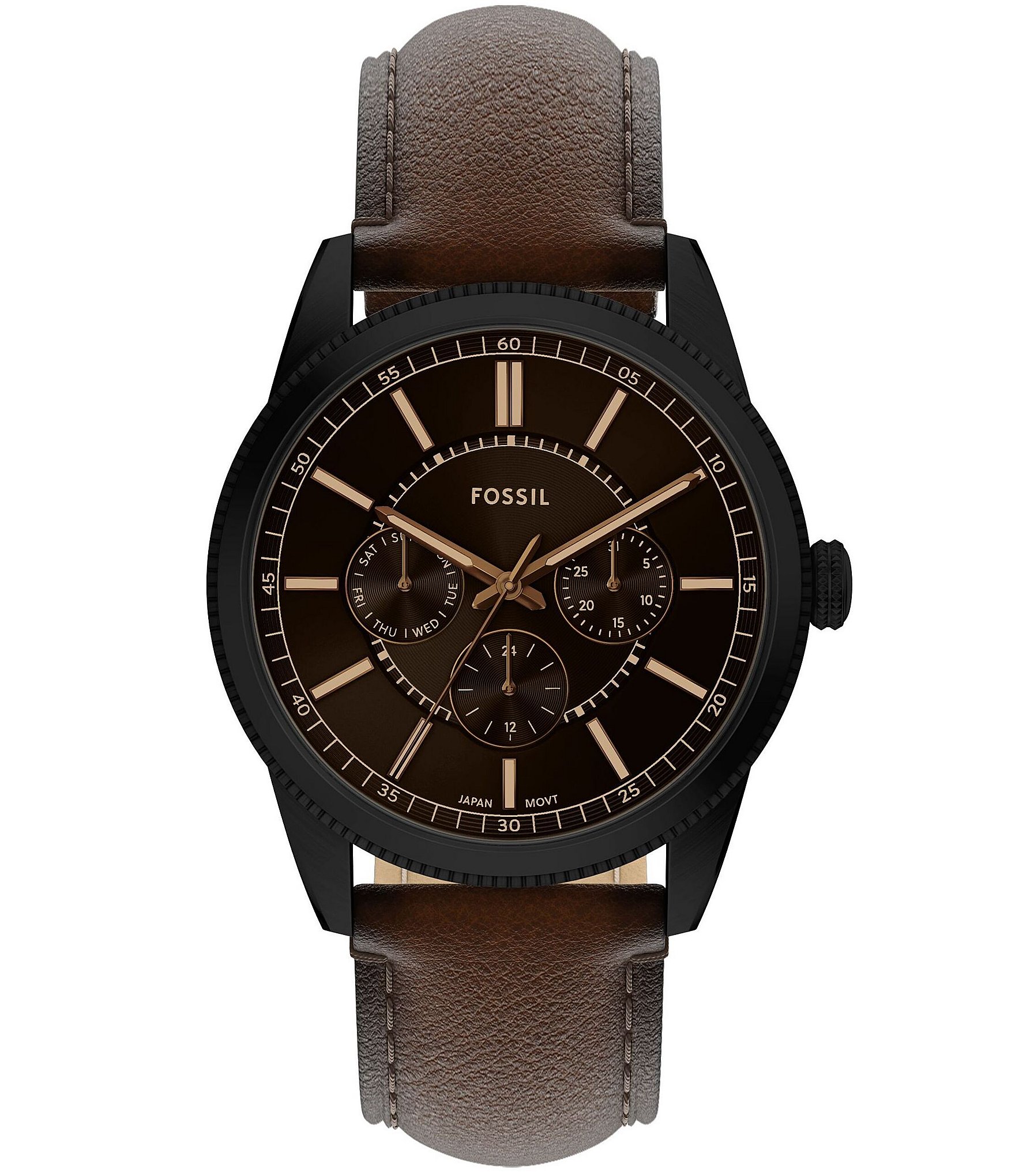Fossil Men's Pearson Chronograph Brown Leather Strap Watch | Dillard's