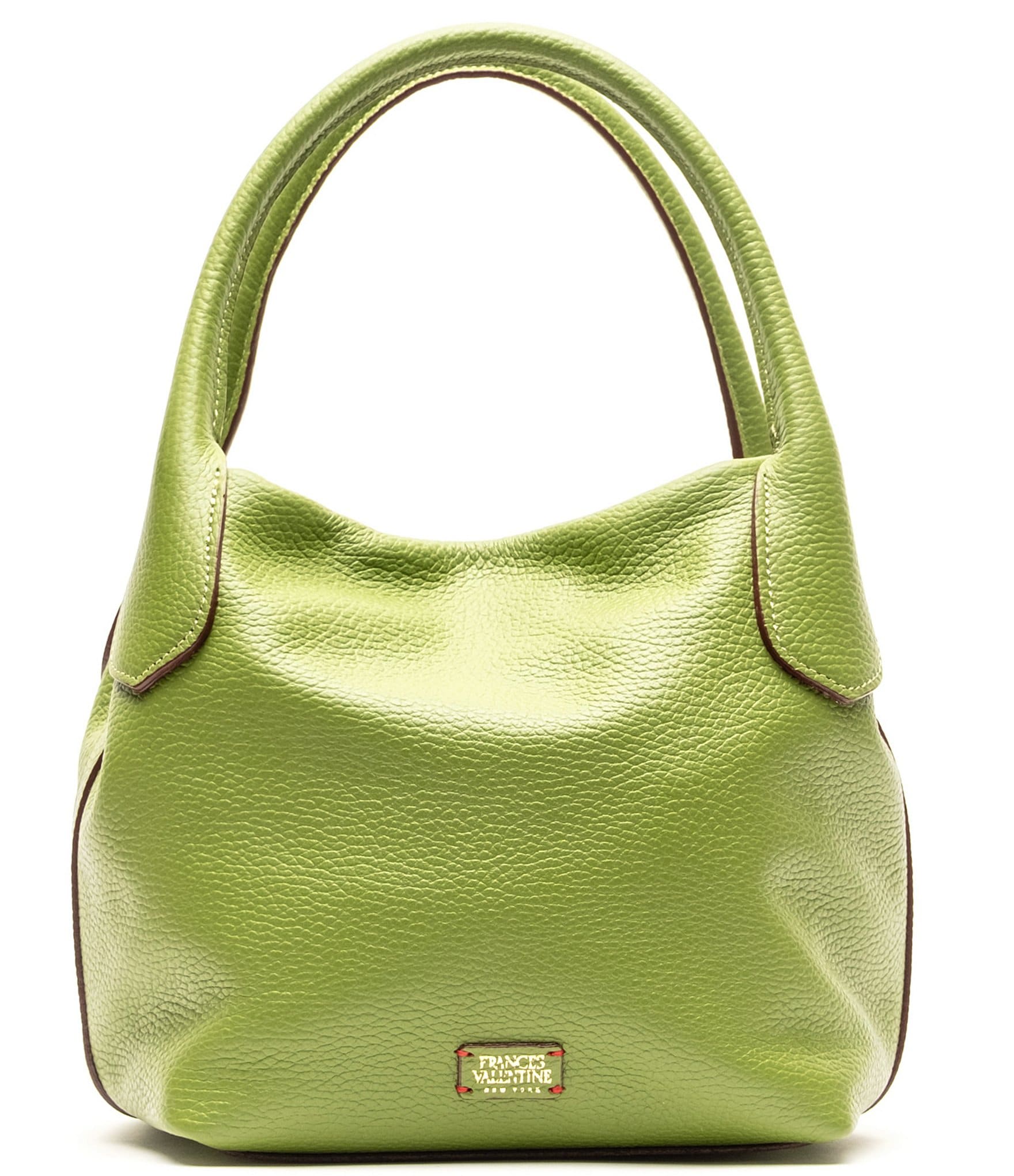 FRANCES VALENTINE Mini Sweet Pea Tumbled Leather Satchel Hobo Bag ...