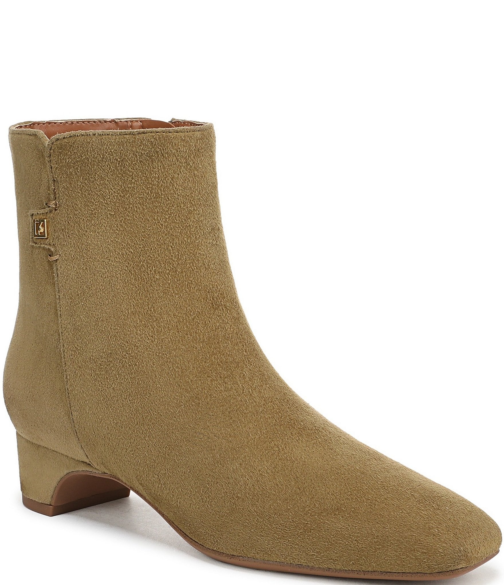 Franco Sarto Luella Suede Block Heel Booties | Dillard's