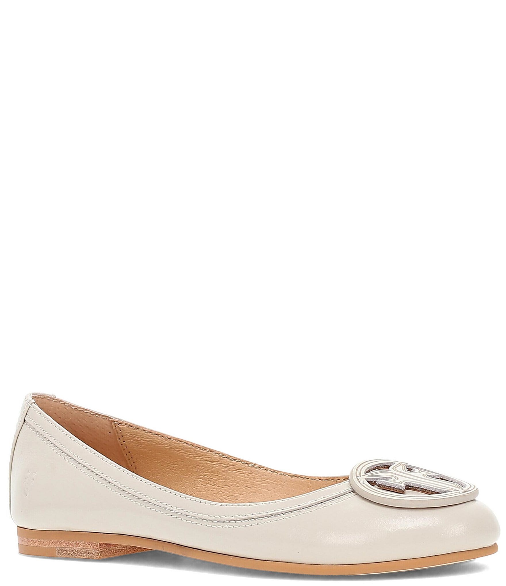 Frye Carson Leather Logo Ballet Flats | Dillard's