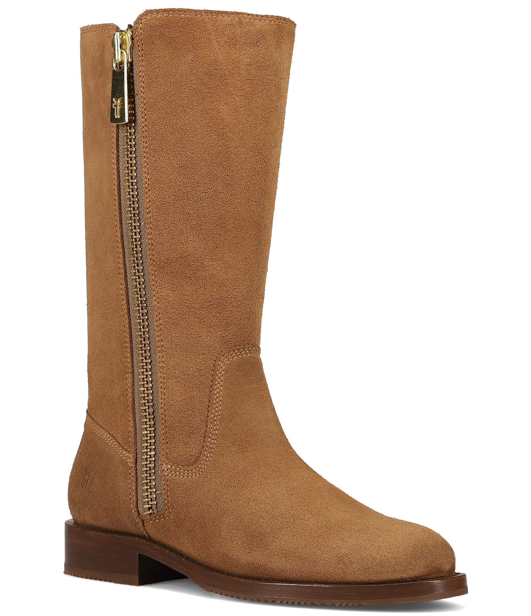 Frye Madison Heavy Zip Tall Suede Boots | Dillard's