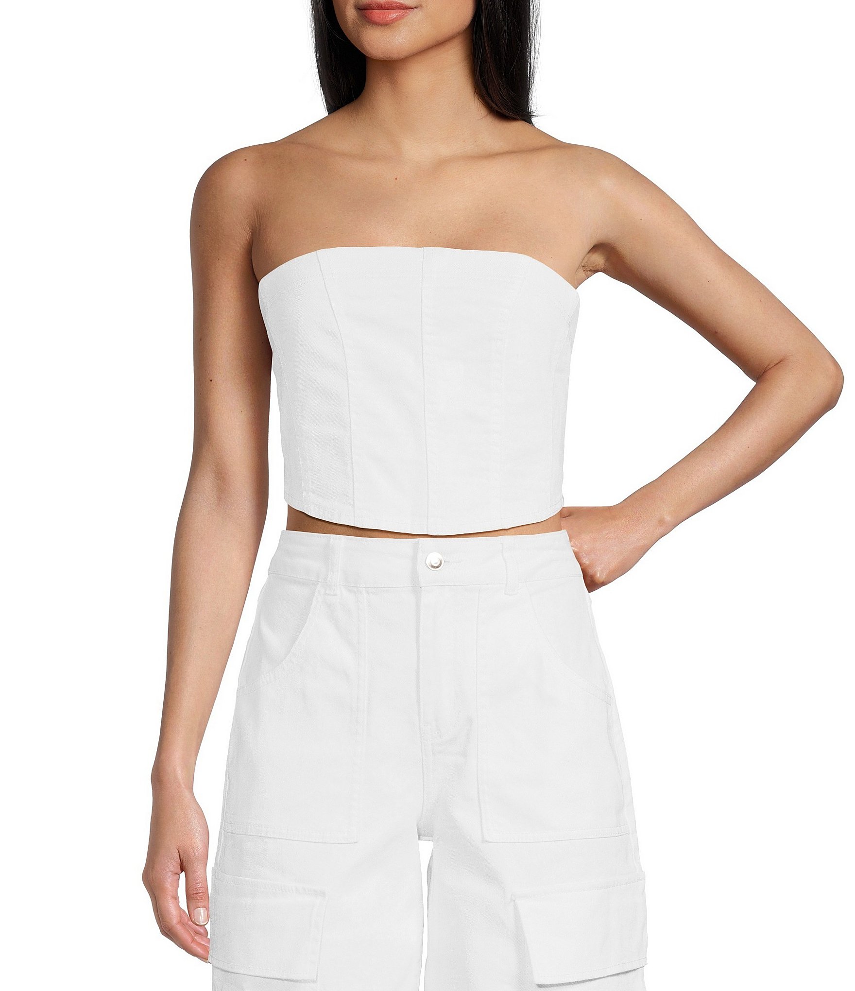 GB Strapless Denim Coordinating Top | Dillard's