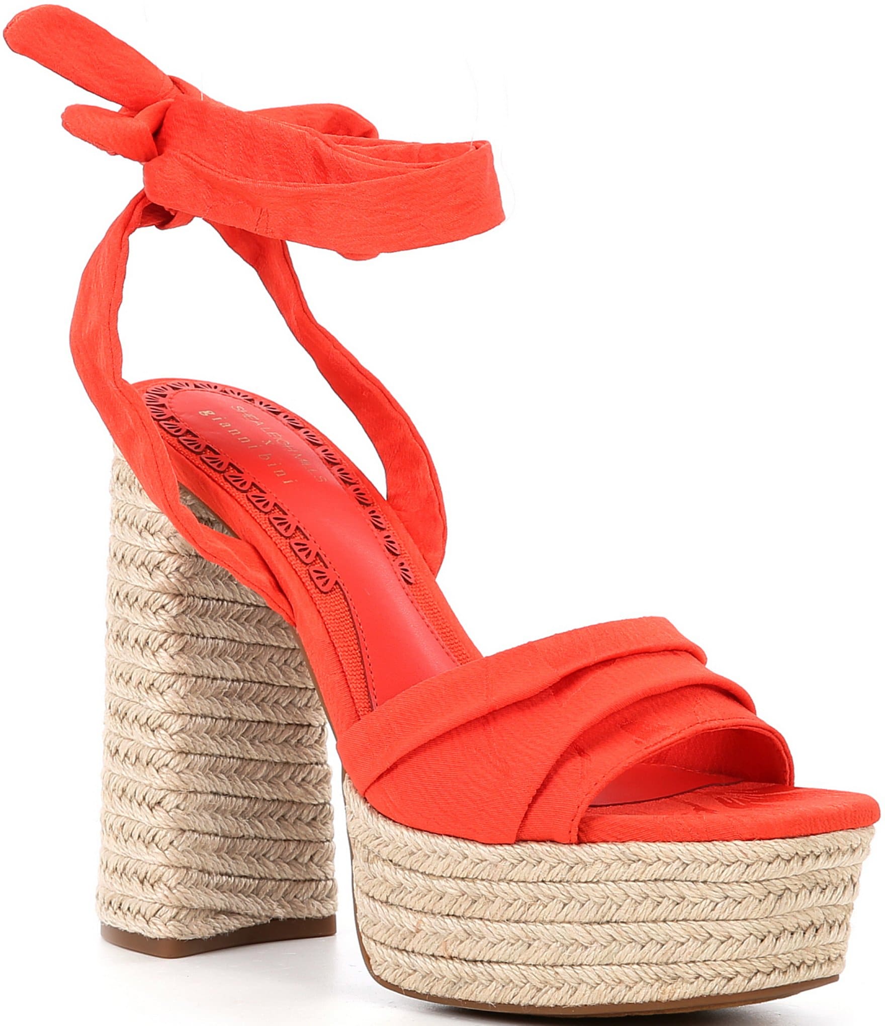 Gianni Bini x Shea Leigh Mills Honey Lace Up Ankle Strap Platform ...