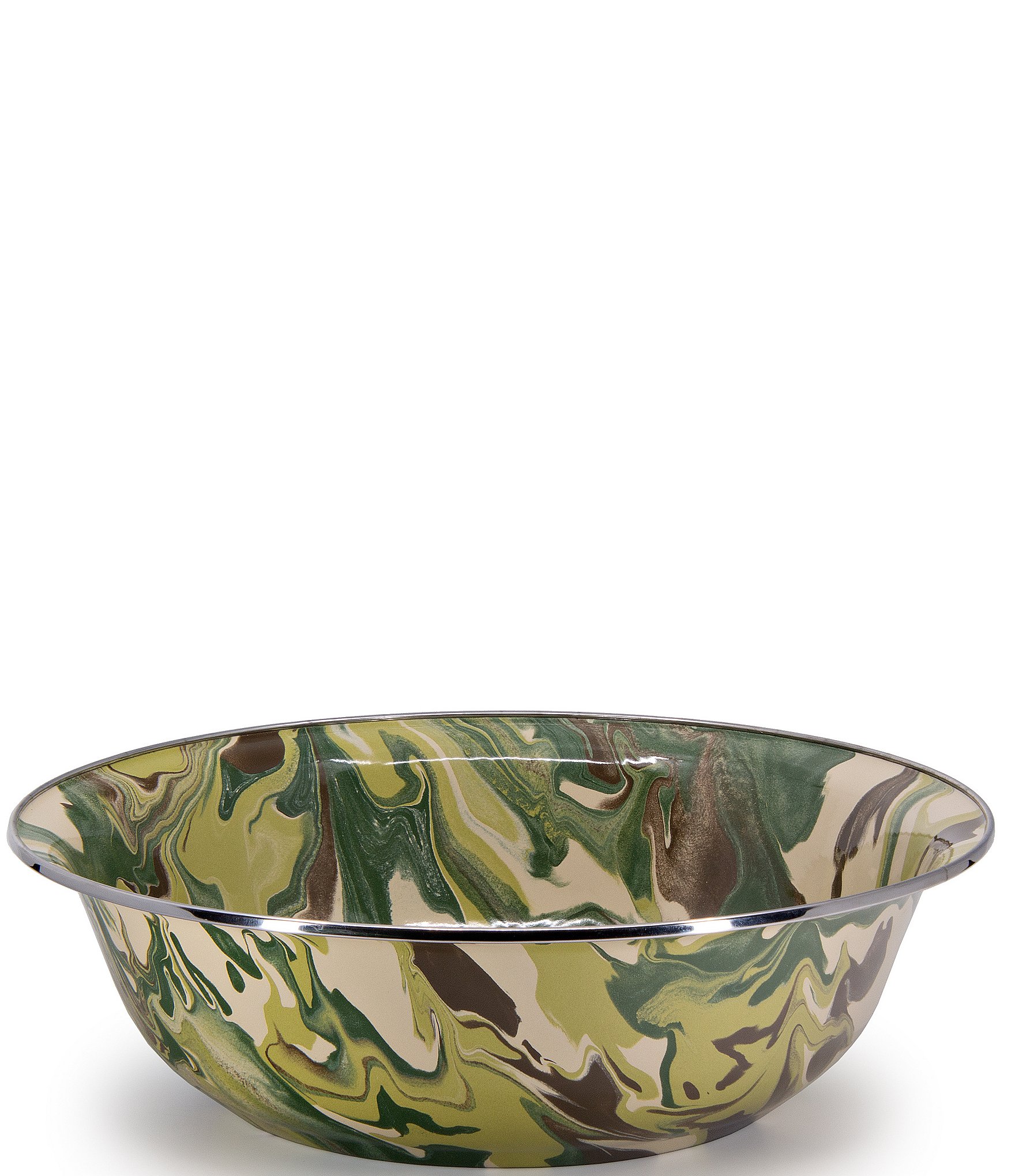Golden Rabbit Enamelware Camouflage Serving Bowl | Dillard's