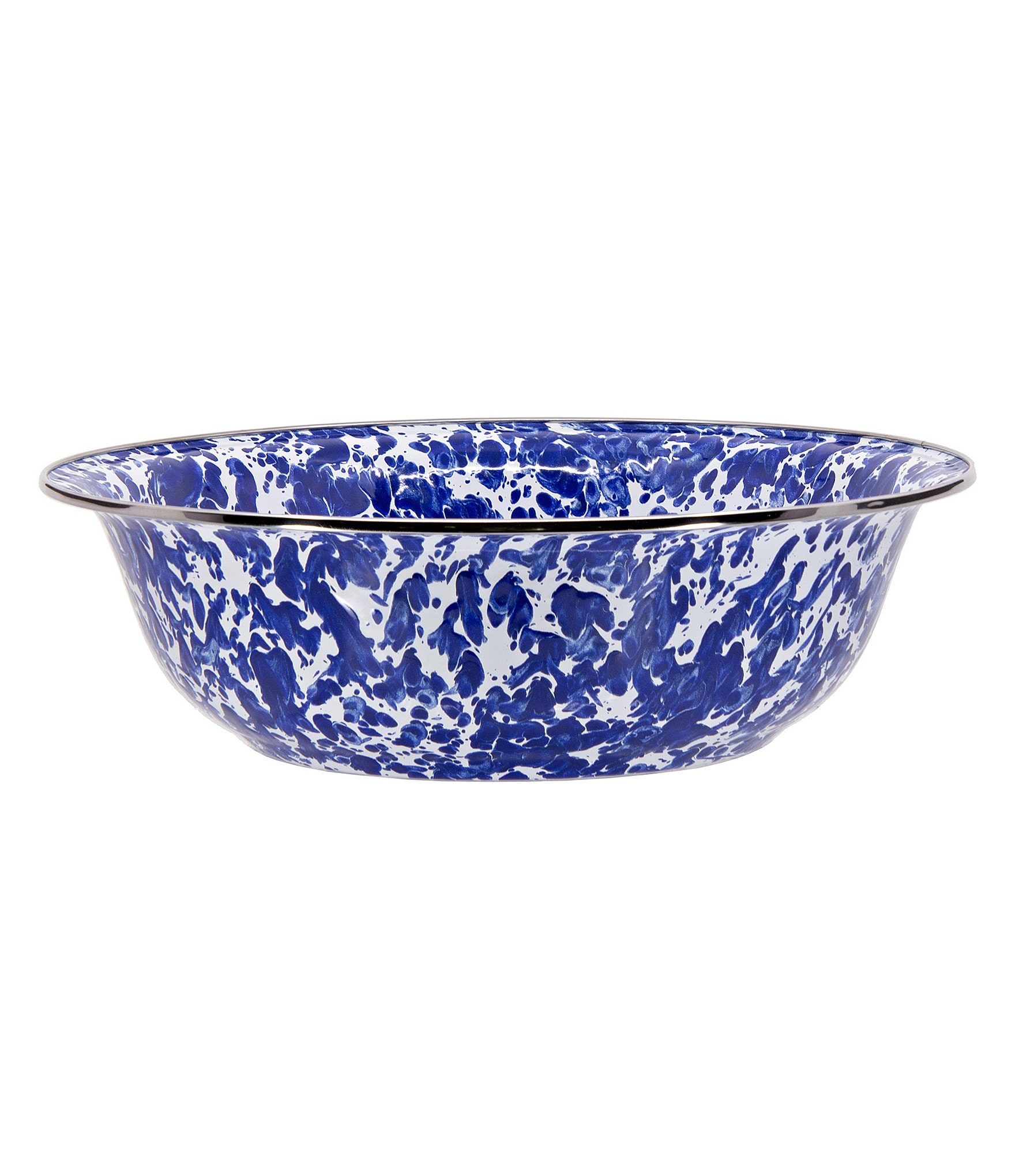 Golden Rabbit Enamelware Cobalt Swirl Serving Bowl | Dillard's