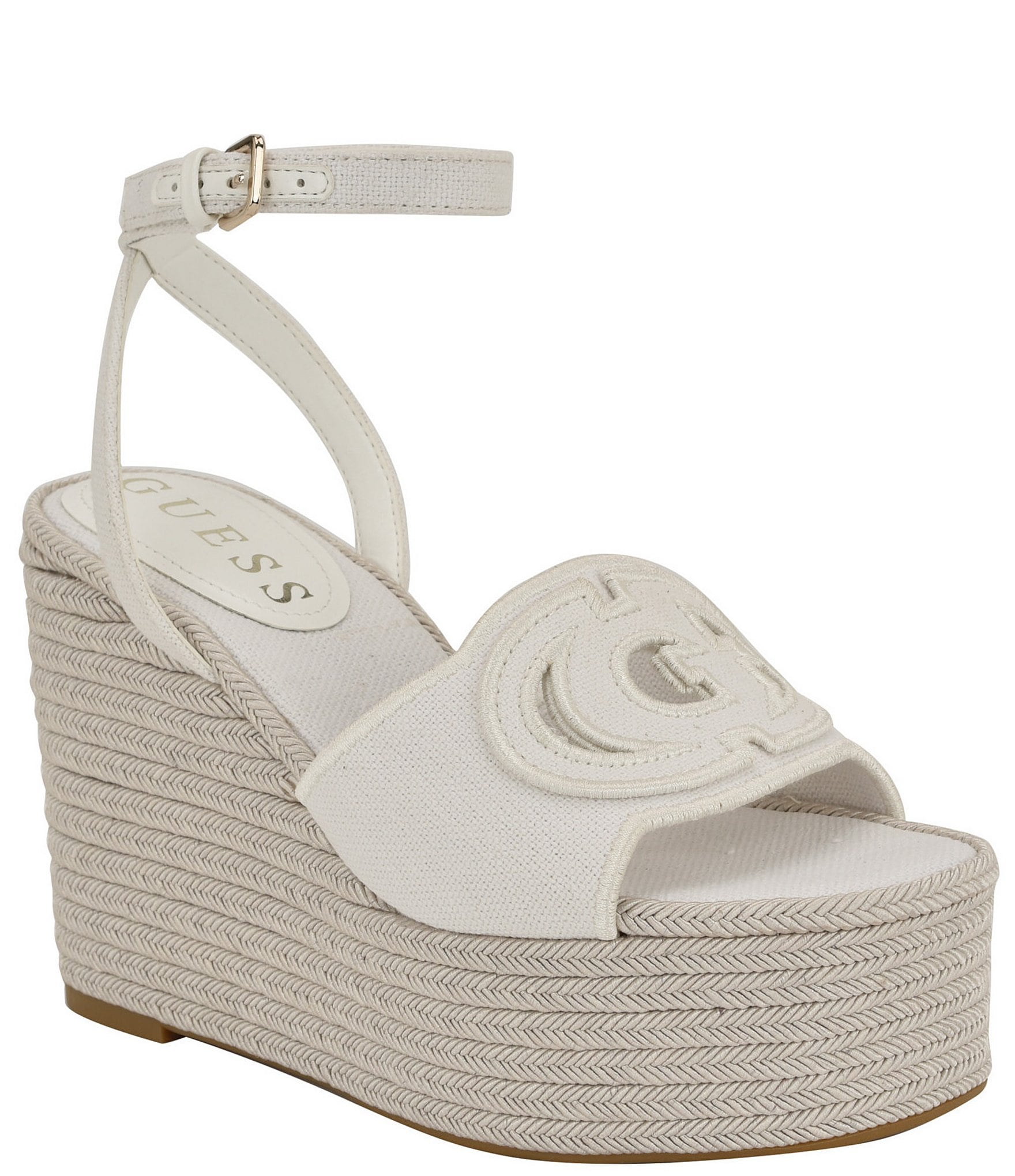 Guess Tanveey Ankle Strap Platform Wedge Espadrille Sandals | Dillard's